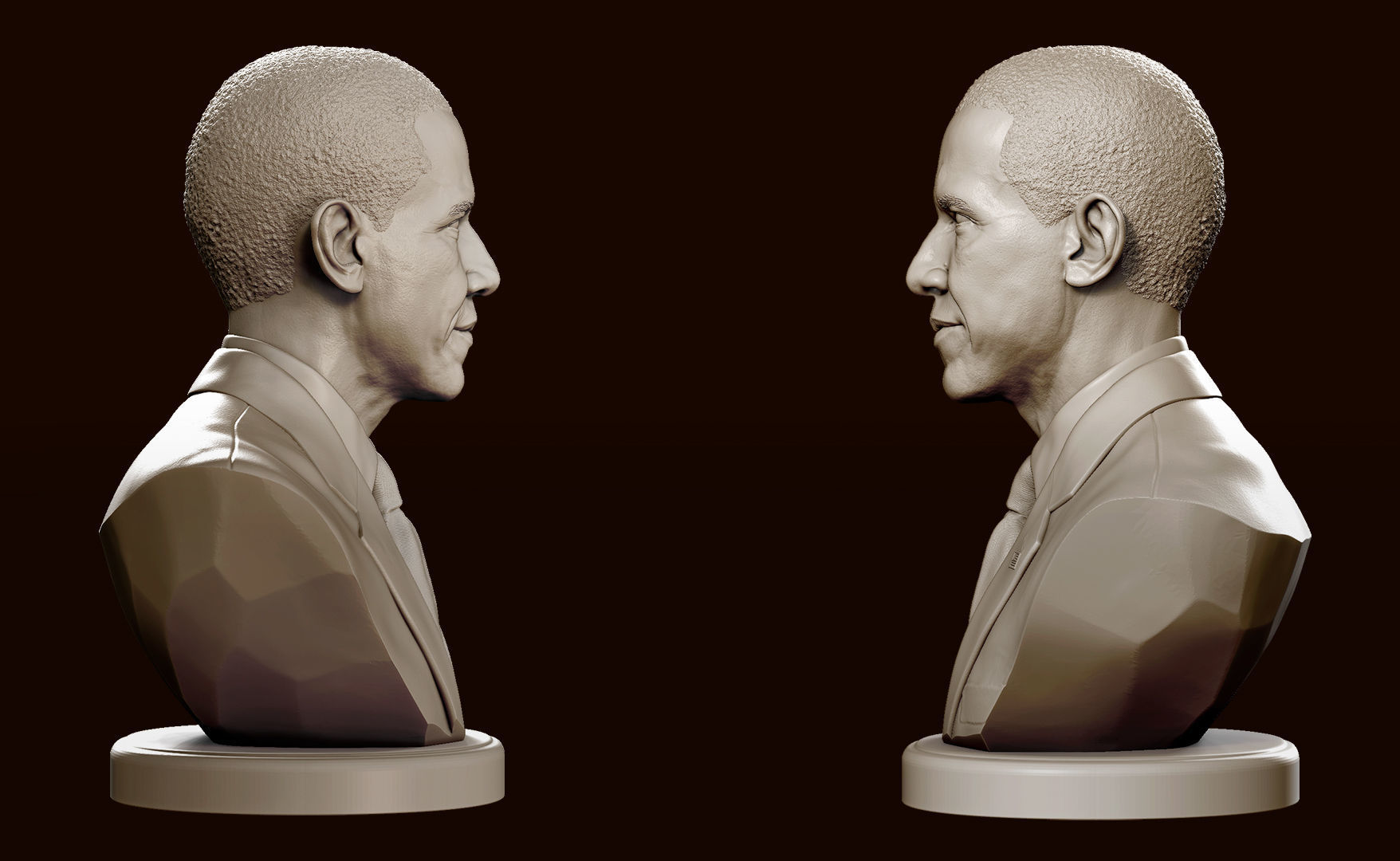 Barack Obama 3D model 3D printable | CGTrader