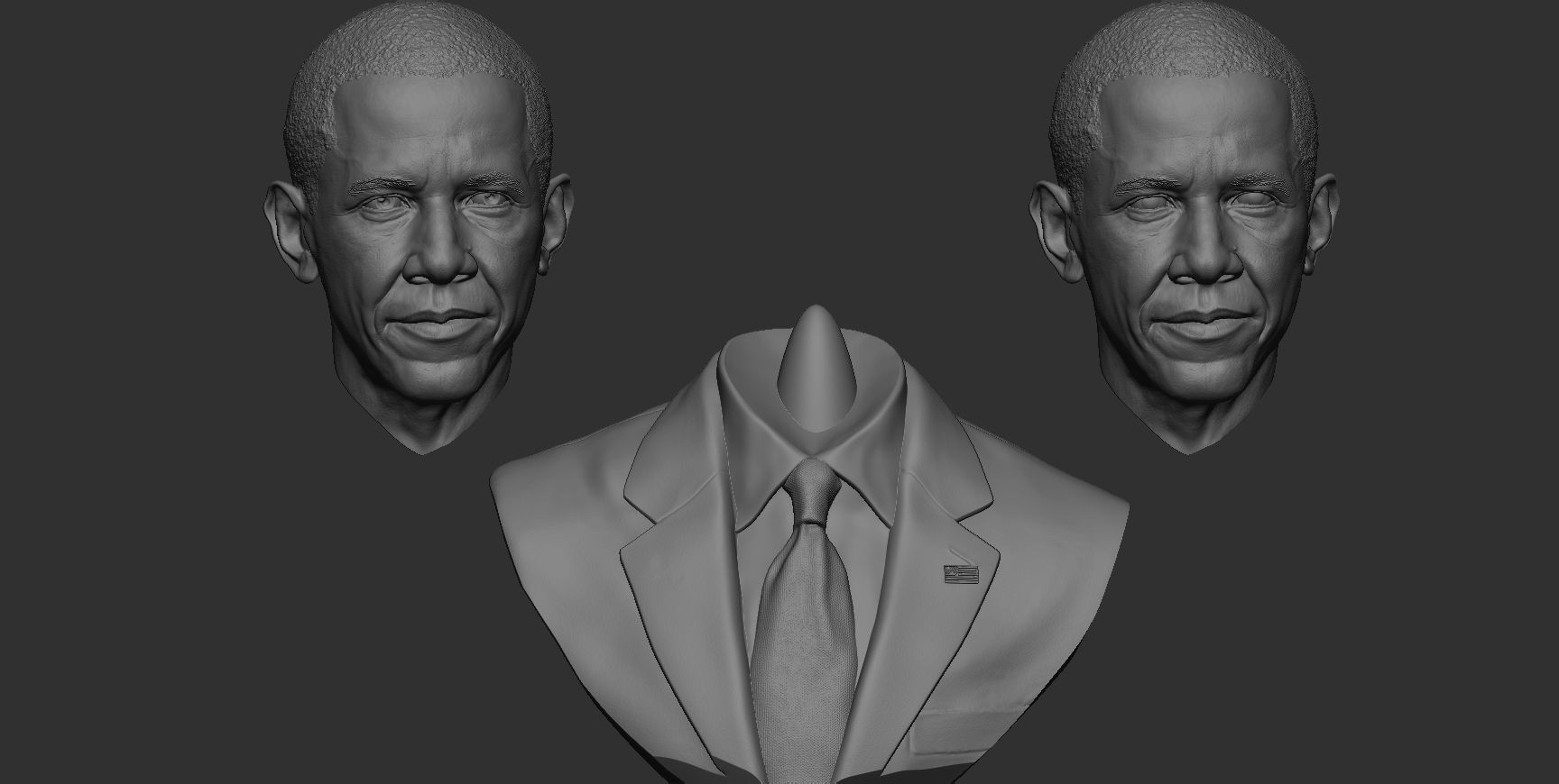 Barack Obama 3D model 3D printable | CGTrader
