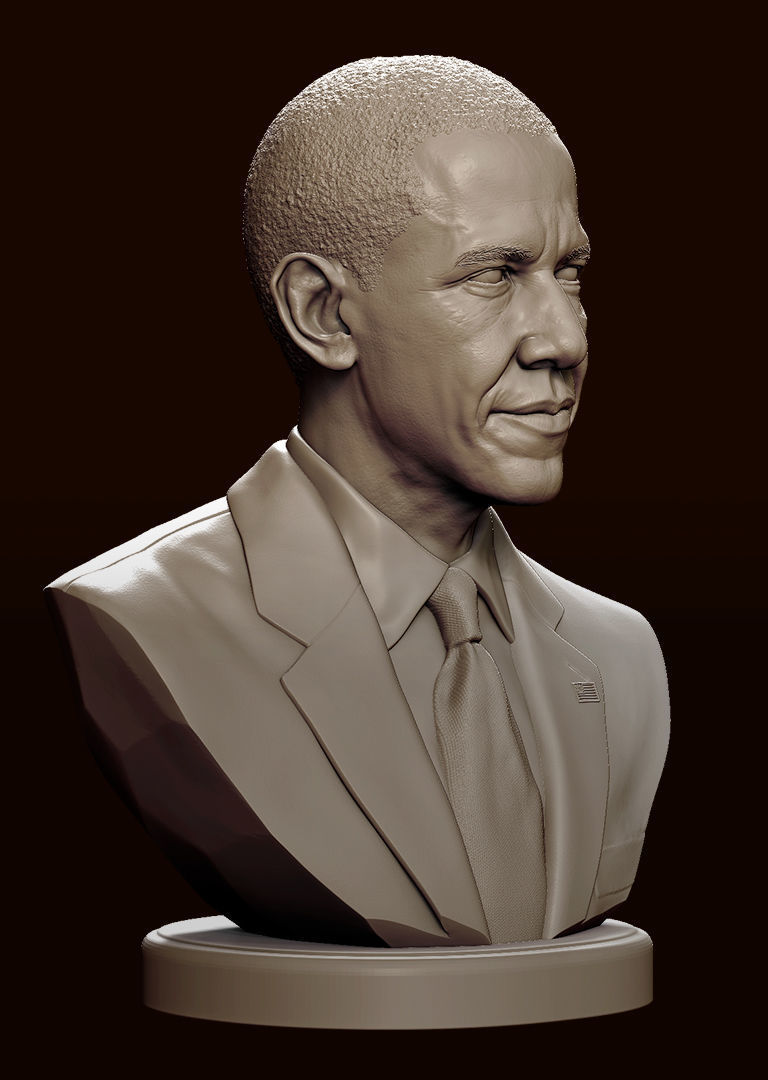 Barack Obama 3D model 3D printable | CGTrader