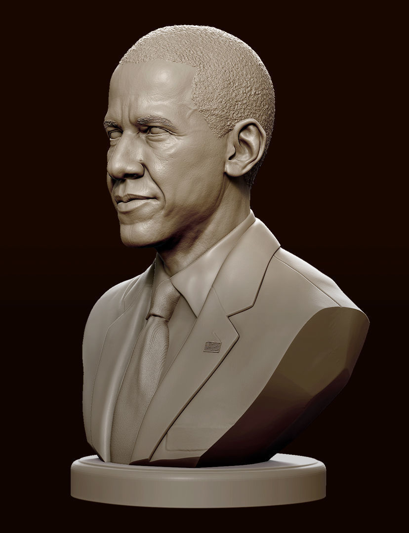 Barack Obama 3D model 3D printable | CGTrader