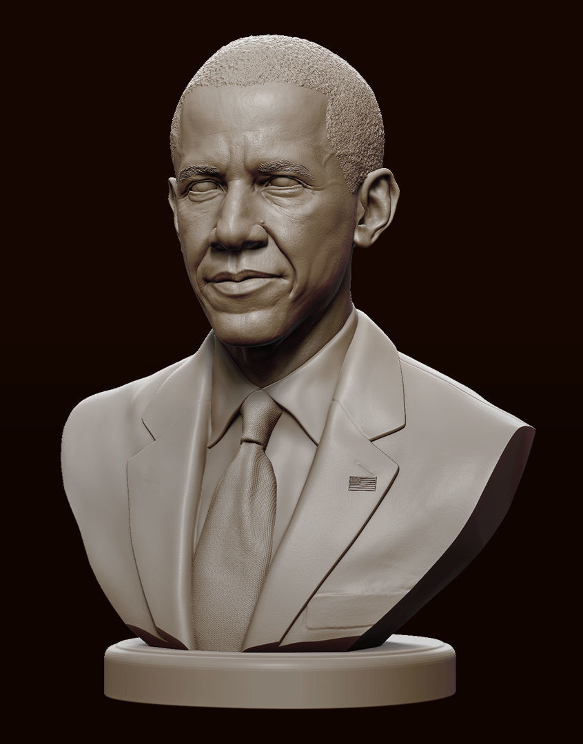 Barack Obama 3D model 3D printable | CGTrader
