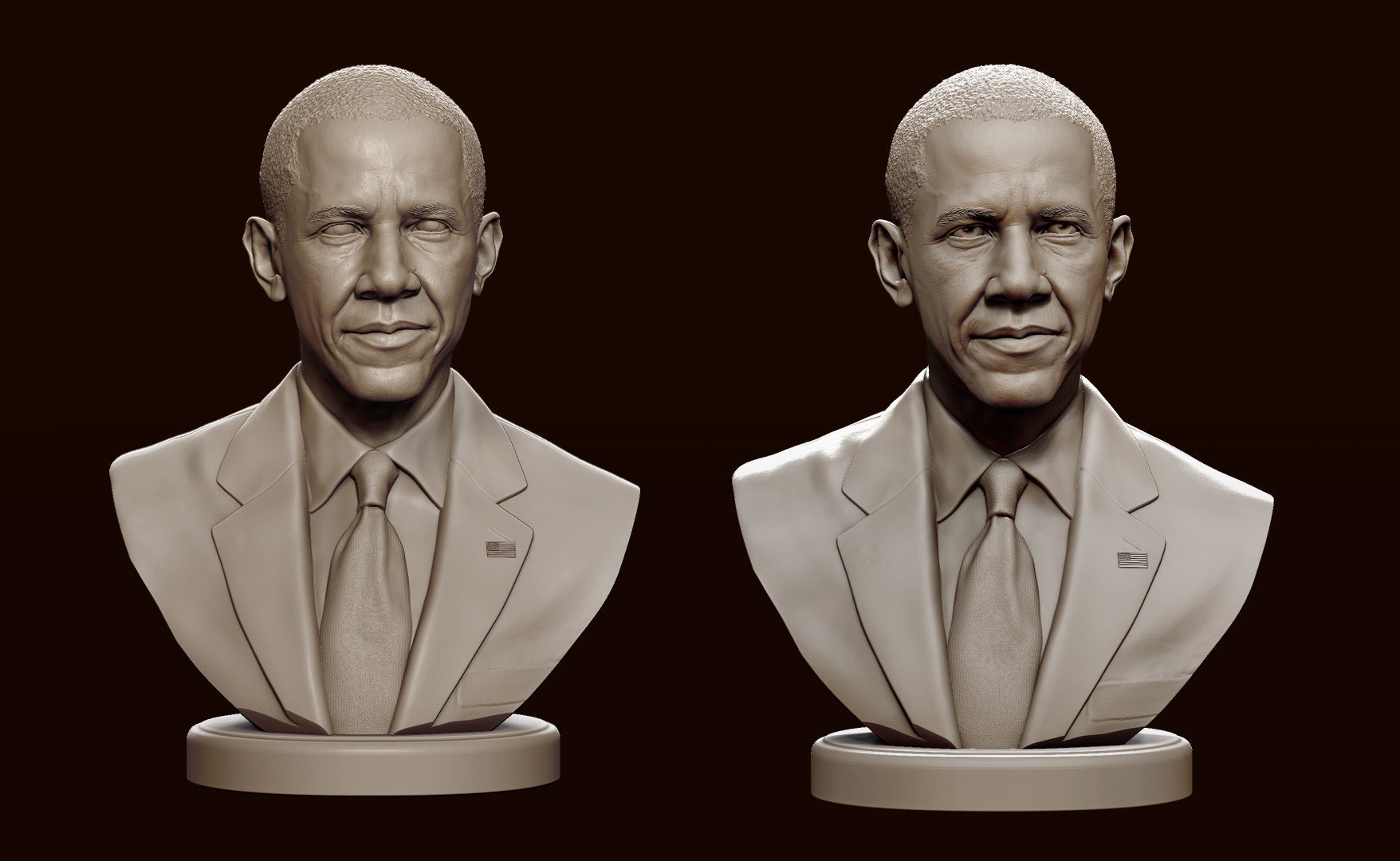 Barack Obama 3D model 3D printable | CGTrader