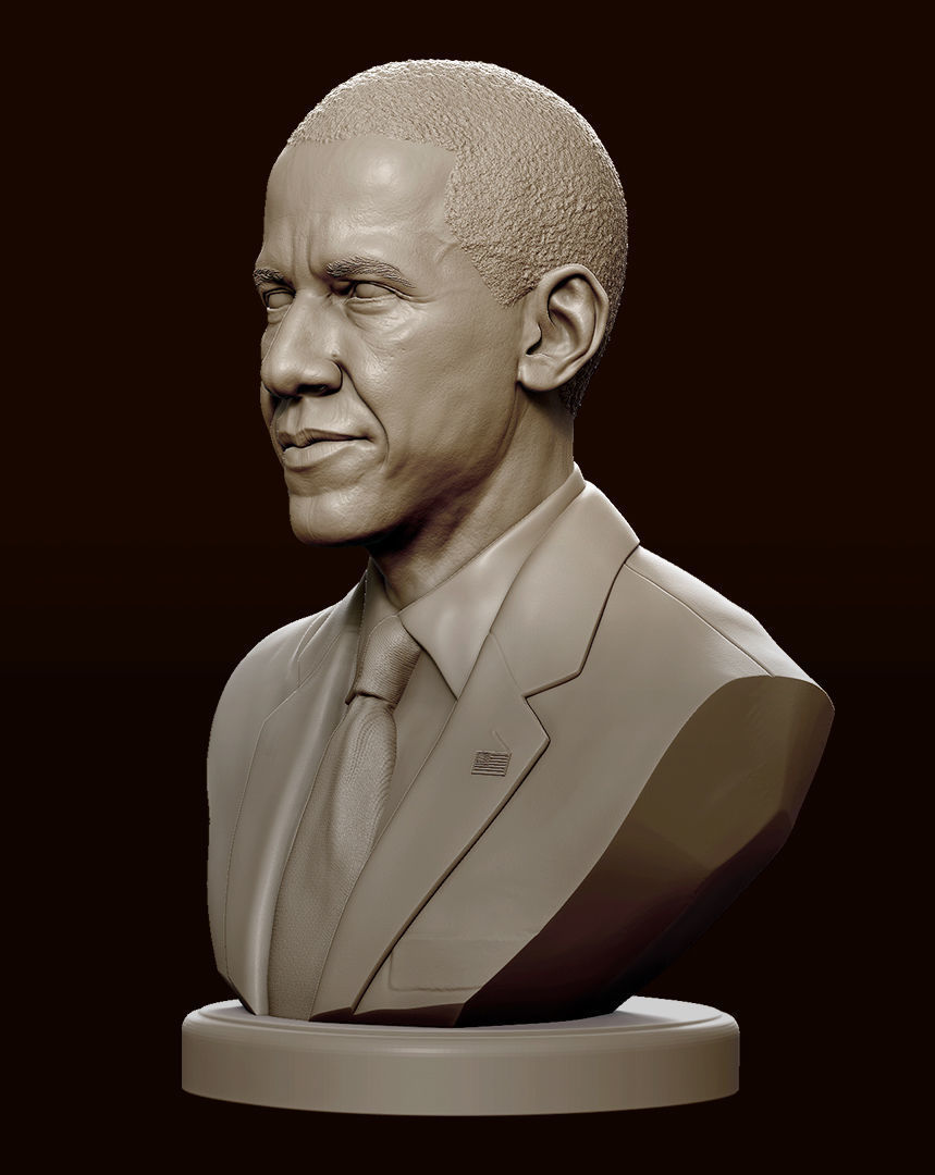 Barack Obama 3D model 3D printable | CGTrader