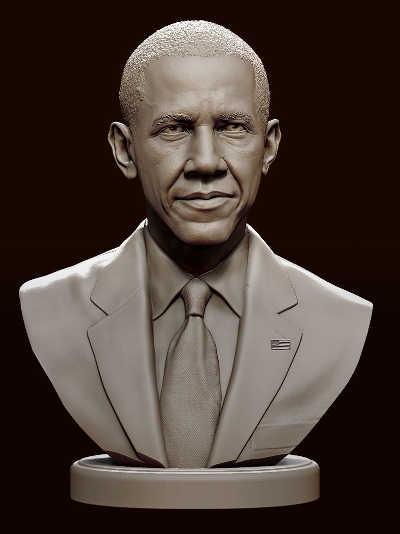 Barack Obama 3D model 3D printable | CGTrader