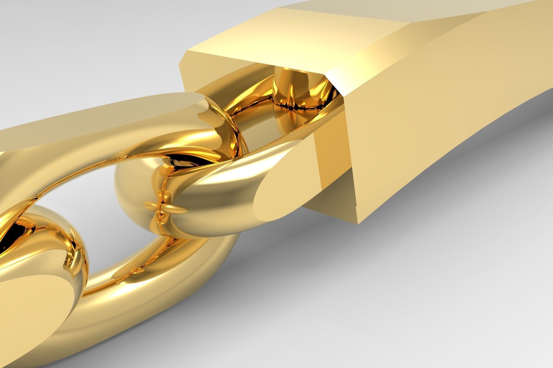 Tiffany and Co Tumbled Wide Chain Bracelet 3D model 3D printable | CGTrader