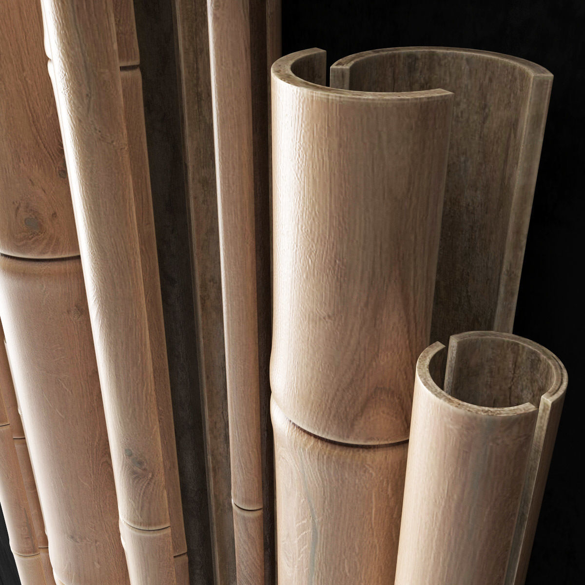 Bamboo gutter decor n1 3D model | CGTrader