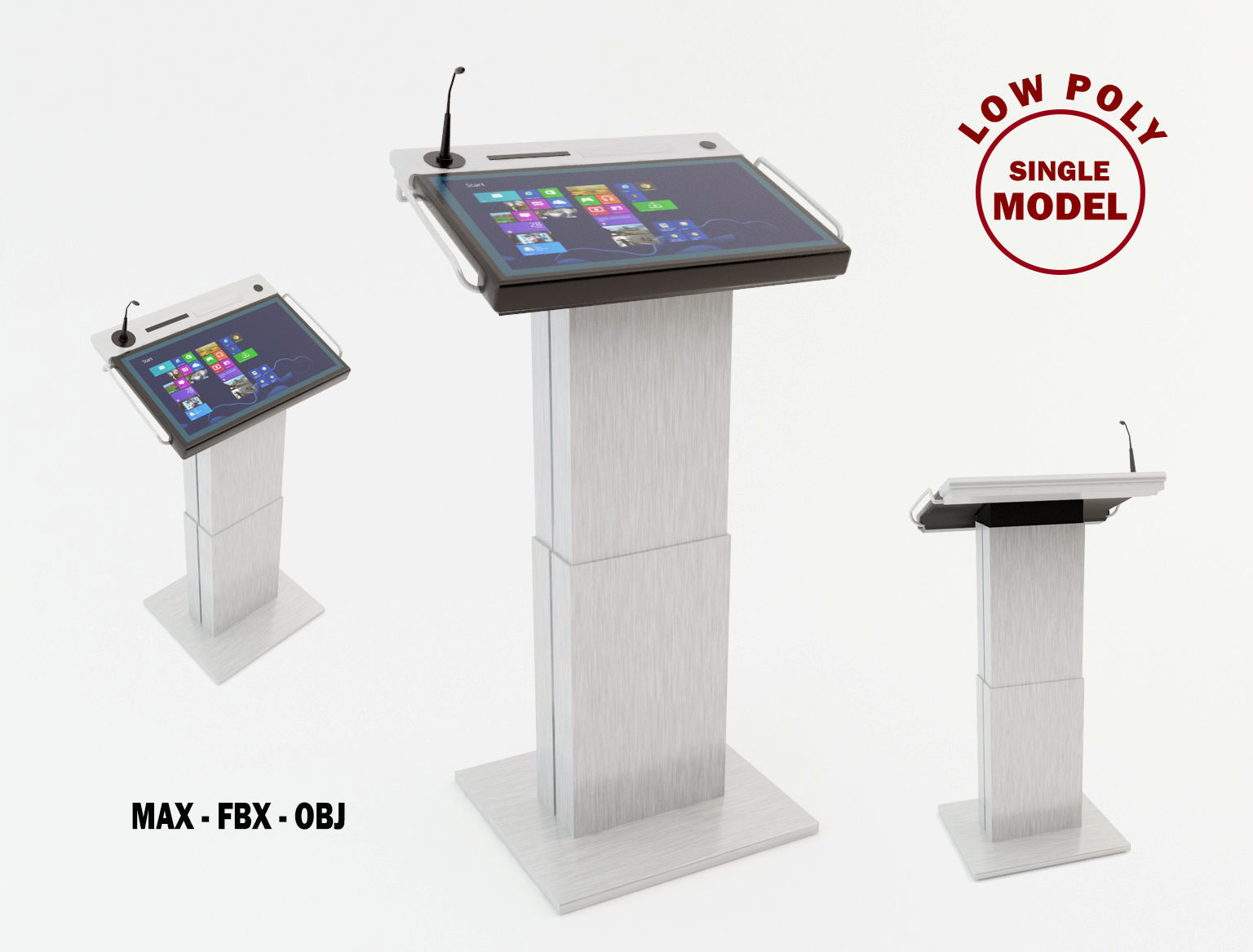 3D model Digital Lectern 1 VR / AR / low-poly | CGTrader