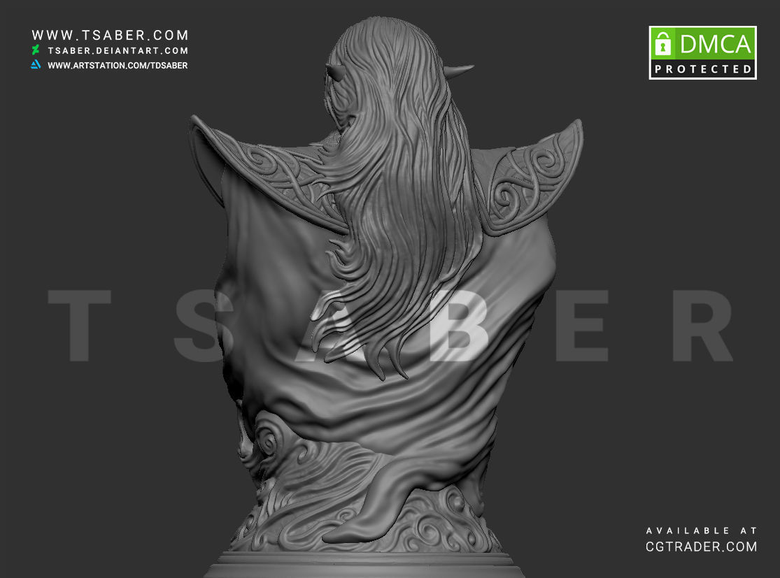 Deedlit Bust - Anime Elf Bust 3D model 3D printable | CGTrader