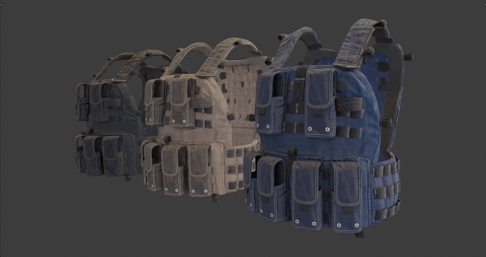 3D model Tactical vest Low poly VR / AR / low-poly | CGTrader