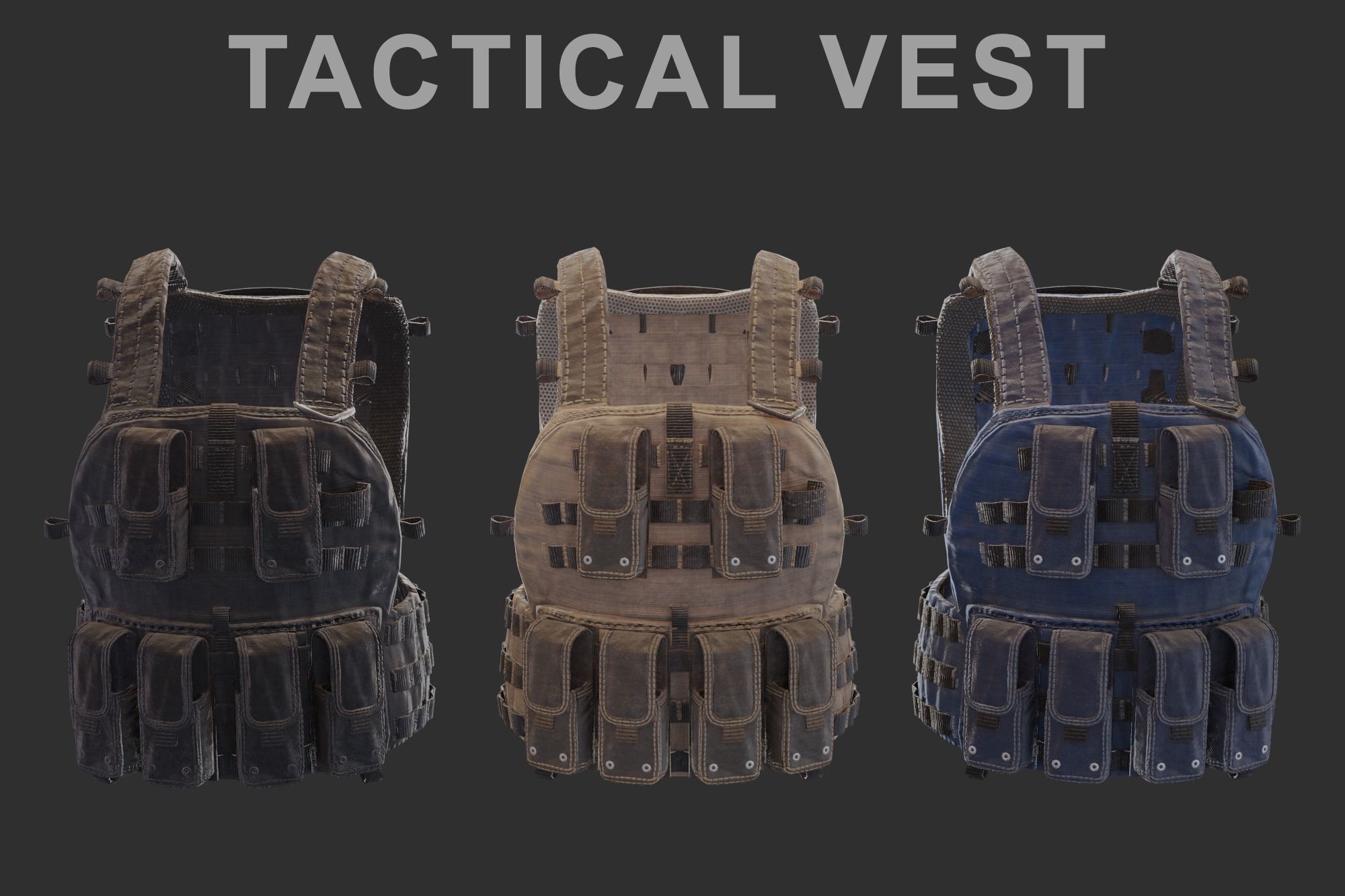 3D model Tactical vest Low poly VR / AR / low-poly | CGTrader