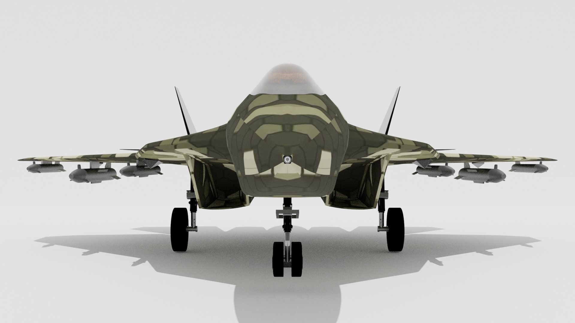 Sukhio Su-57 free VR / AR / low-poly 3D model | CGTrader