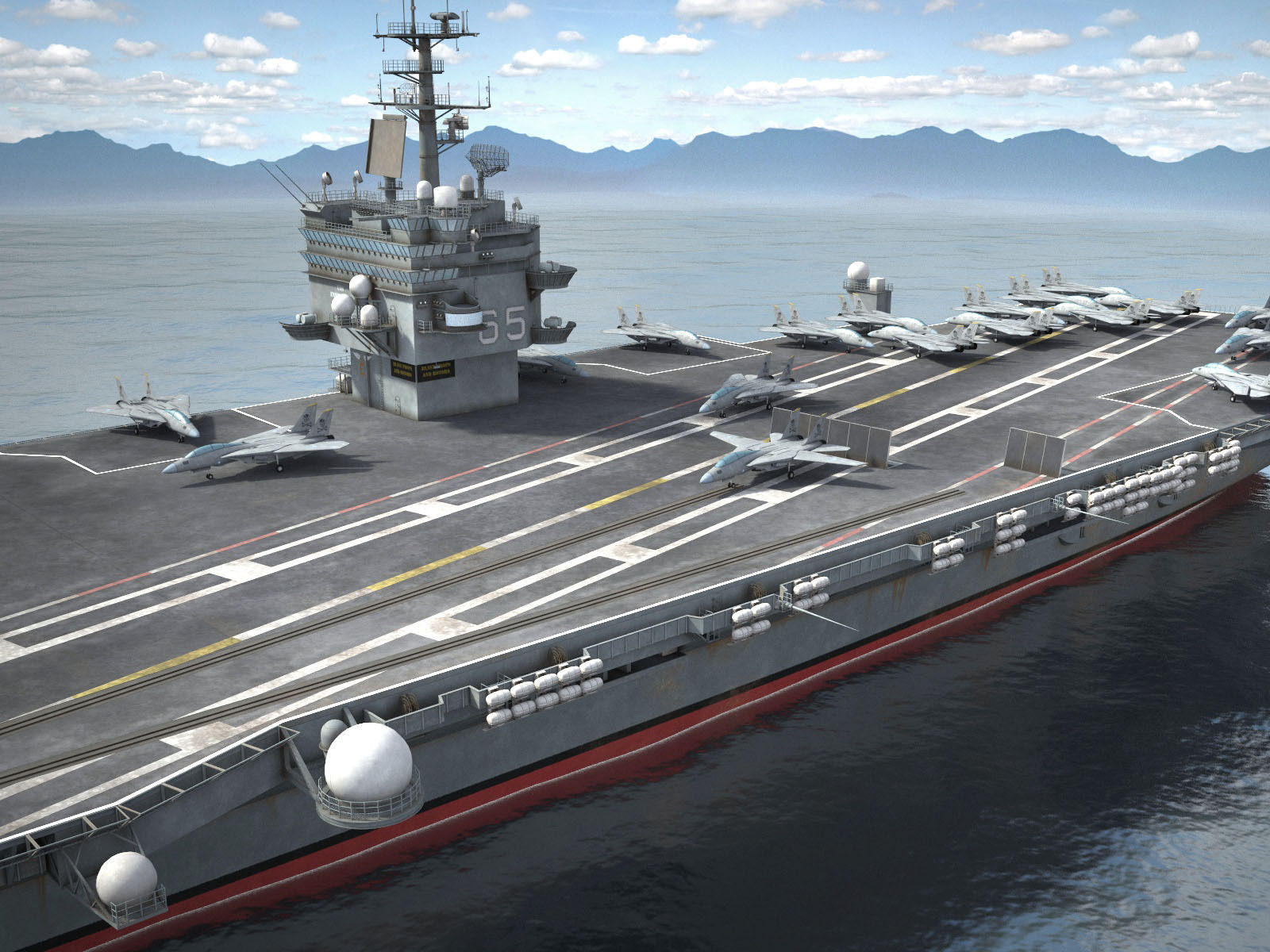 USS Enterprise CVN-65 Carrier HD 3D Model .max .obj .3ds .fbx .c4d .lwo ...