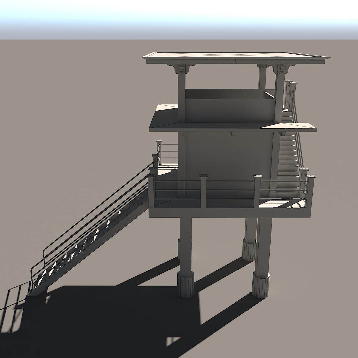 Beach Tower Lifeguard Station 3D model | CGTrader