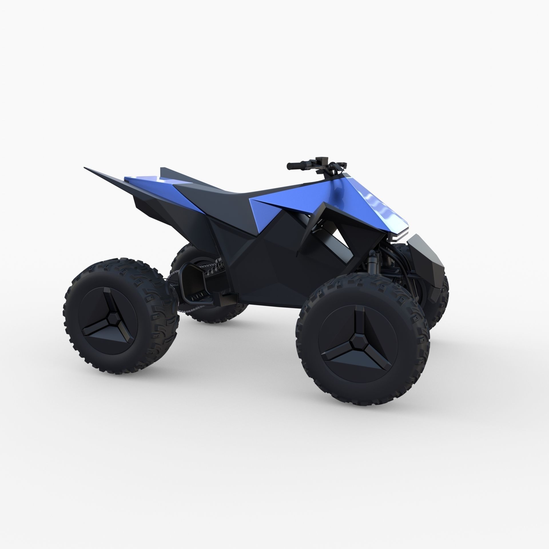 Tesla Cyberquad ATV Blue 3D model | CGTrader