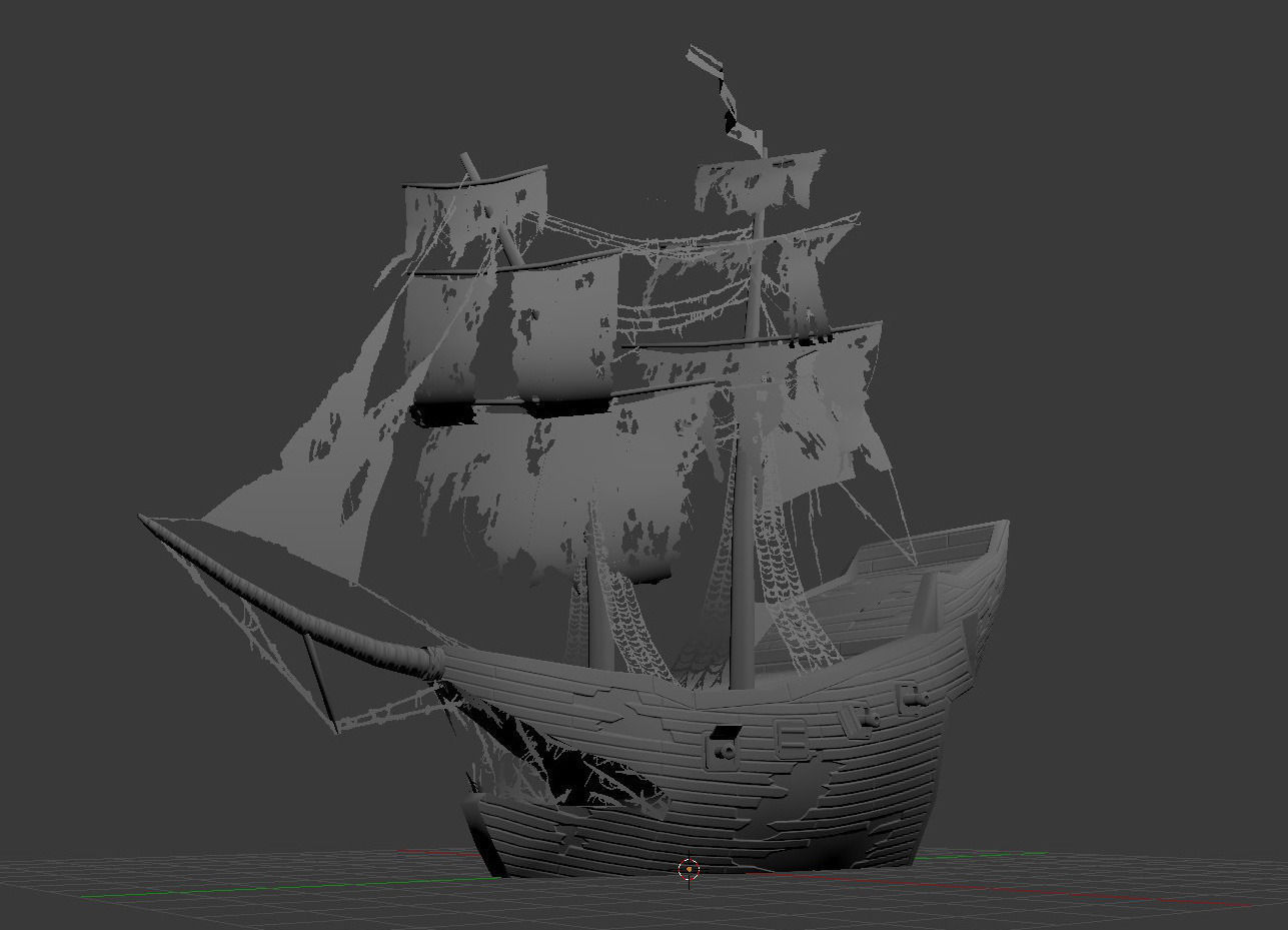 Ghost Ship free VR / AR / low-poly 3D model | CGTrader