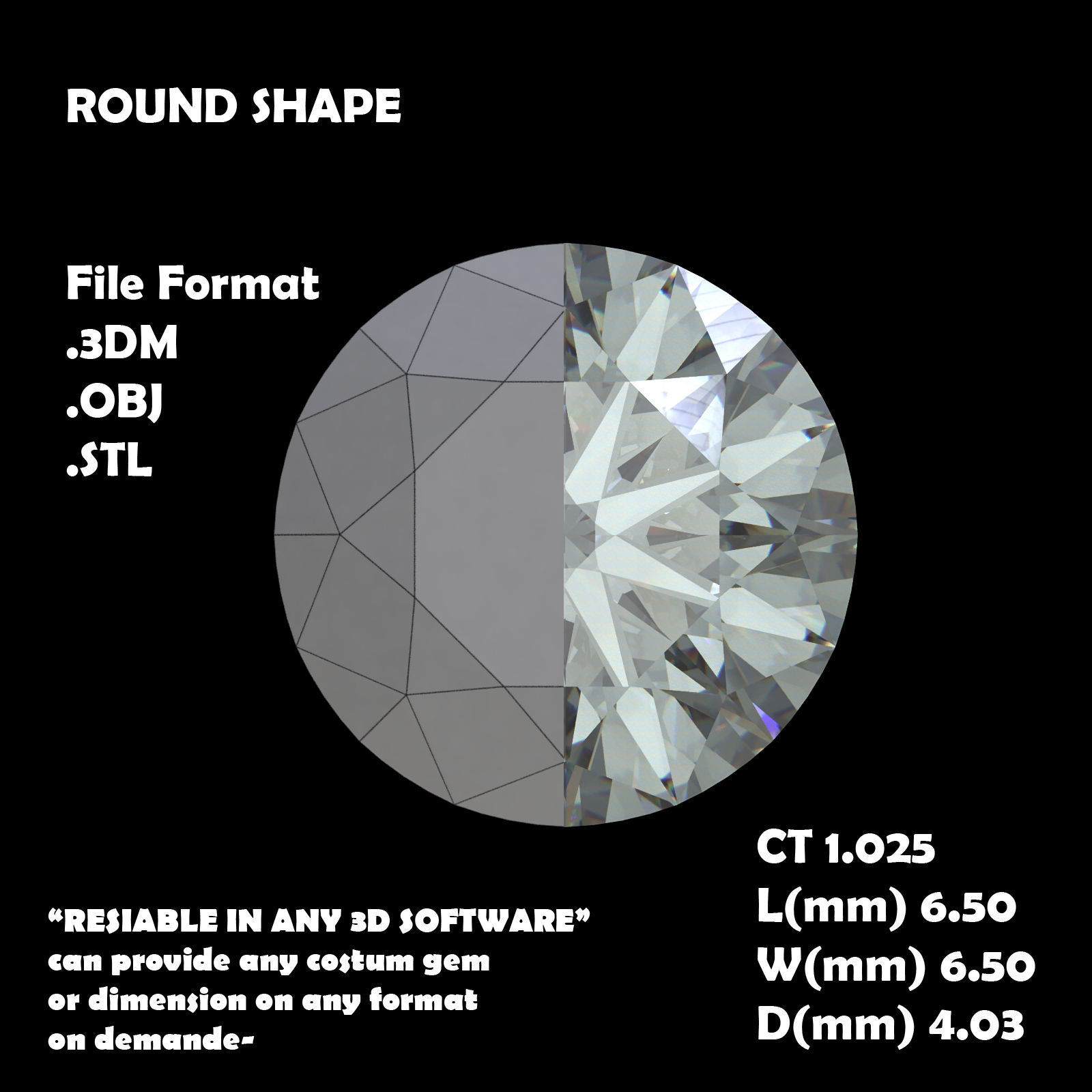 Pack of 22 Gemstones shape for jewelry Designing CAD 3D model 3D ...