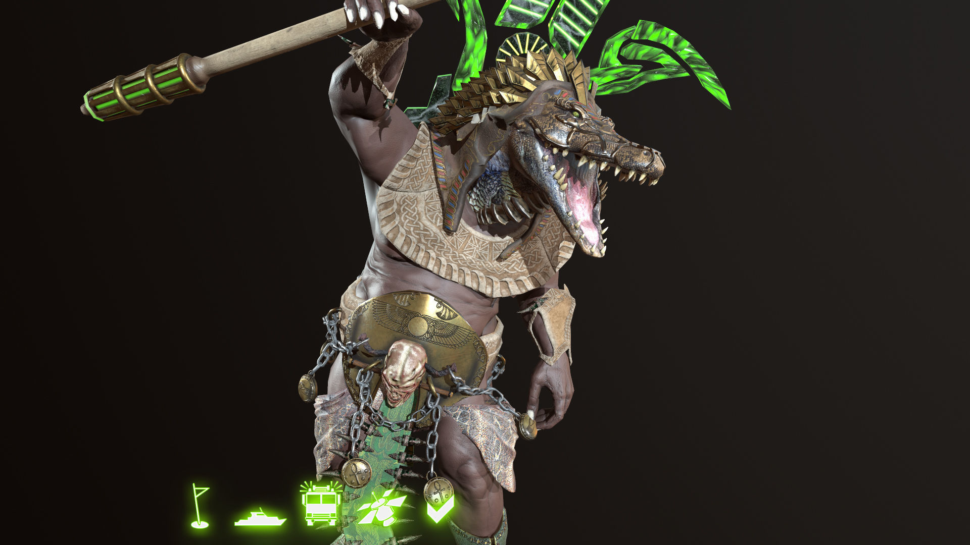 3D model Sobek VR / AR / low-poly rigged | CGTrader