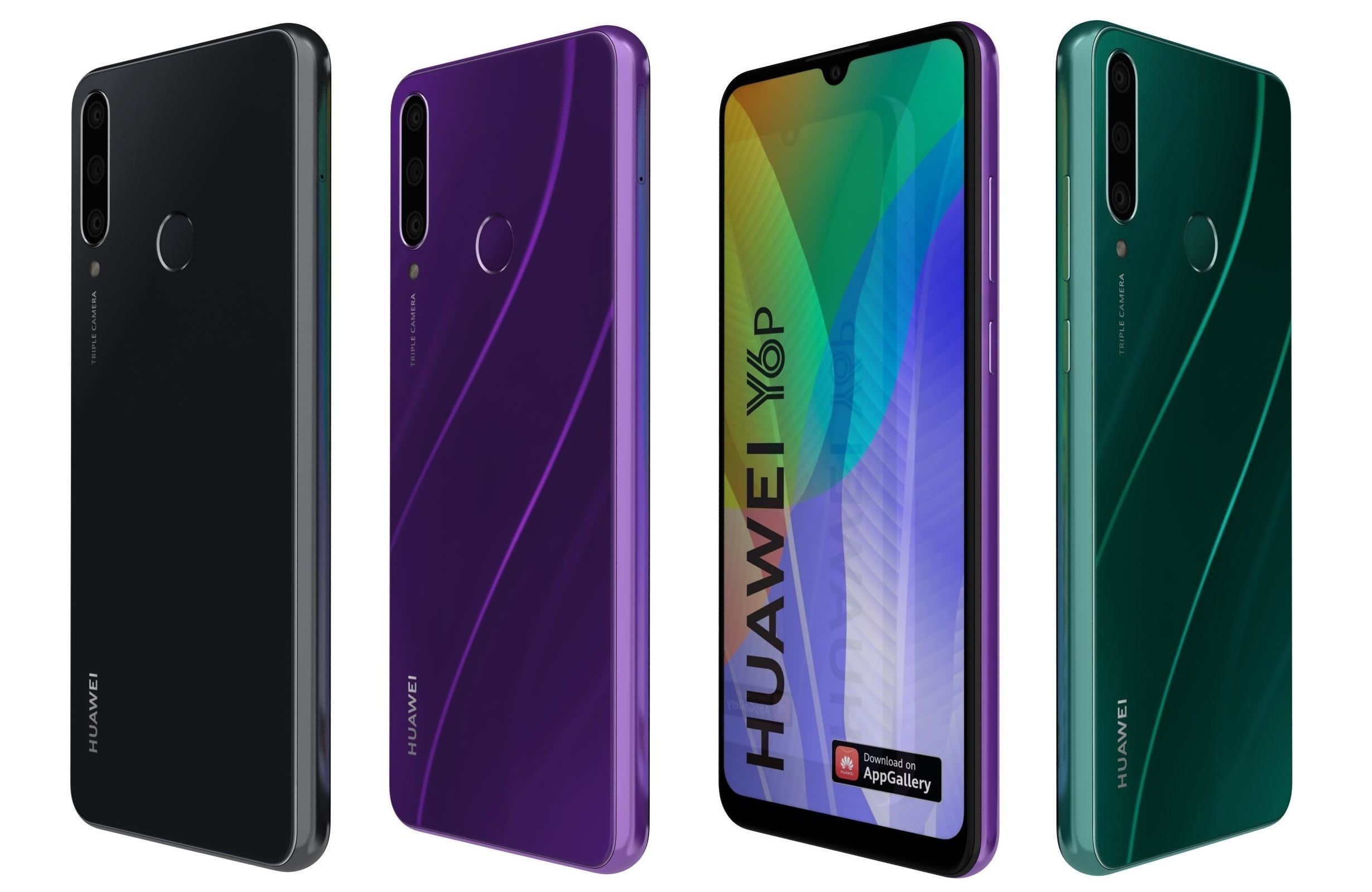 Huawei Y6P All Colors 3D model | CGTrader
