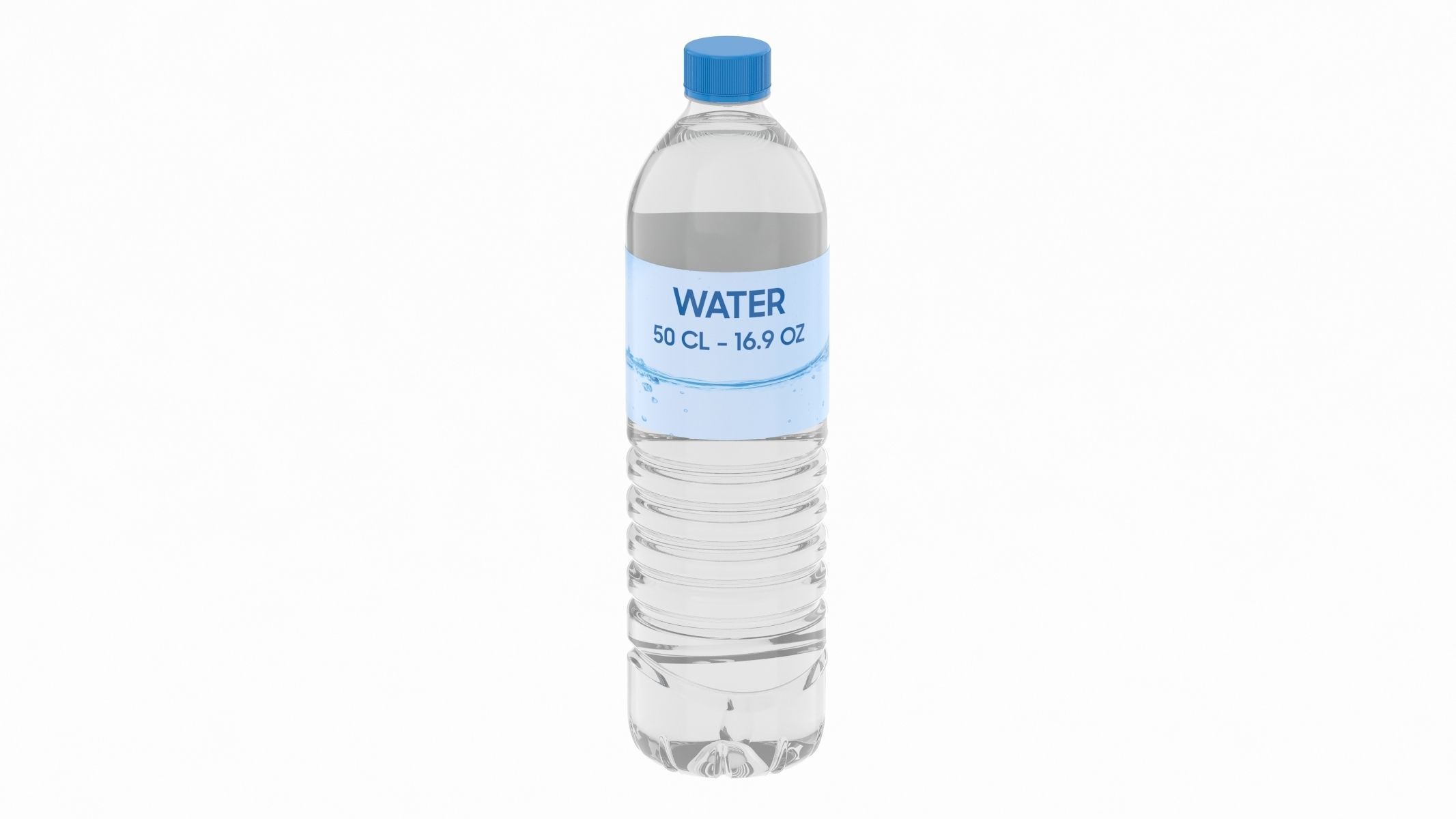 Water Bottle 50 CL 16 OZ 3D model | CGTrader