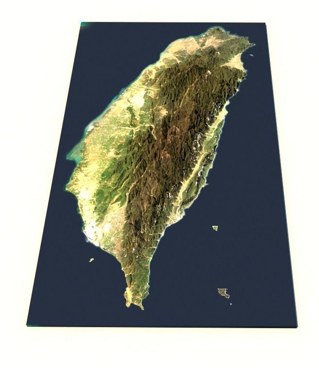 TAIWAN MAIN ISLAND 3D Terrain Topography MAP 3D model | CGTrader