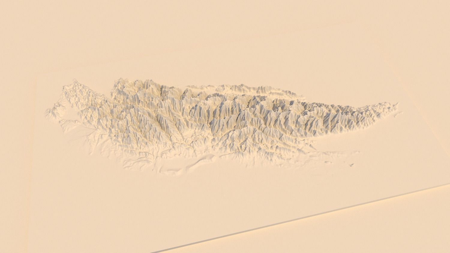 TAIWAN MAIN ISLAND 3D Terrain Topography MAP 3D model | CGTrader