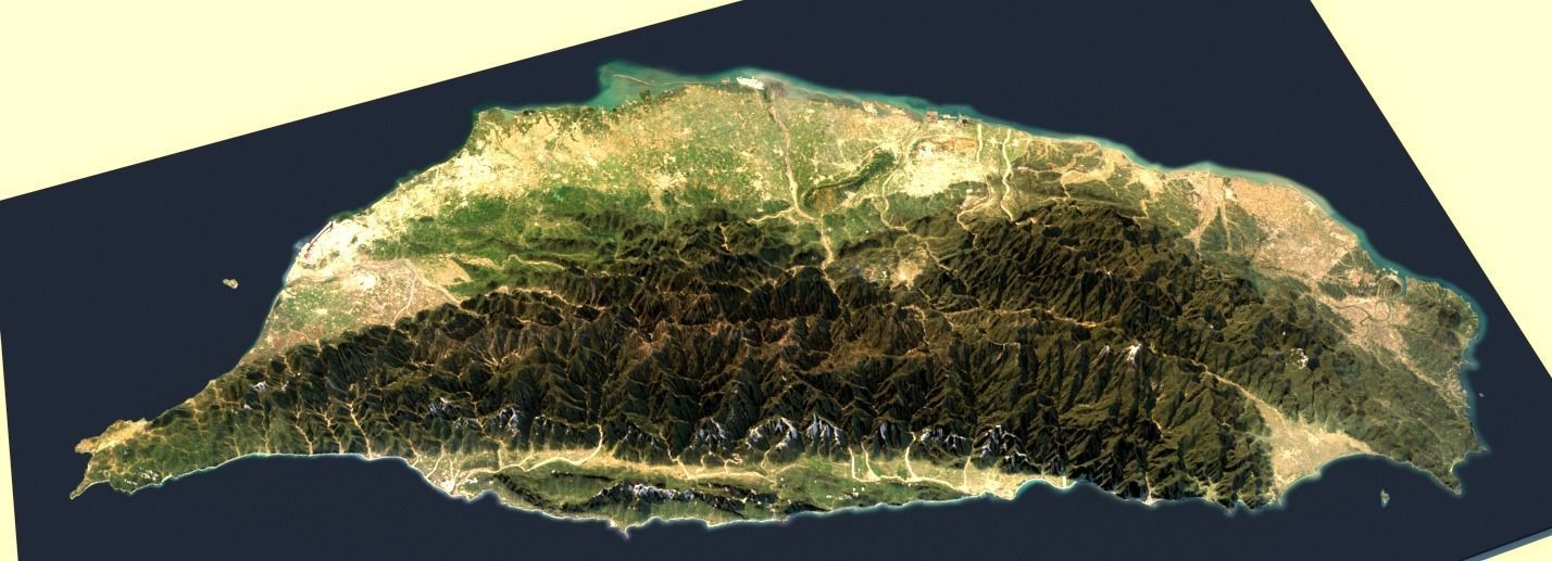 TAIWAN MAIN ISLAND 3D Terrain Topography MAP 3D model | CGTrader