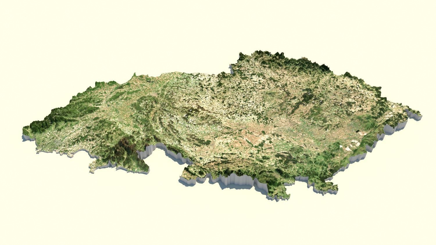 Czech Terrian Terrian Topography Digital Elevation SKP MAX 3D model ...