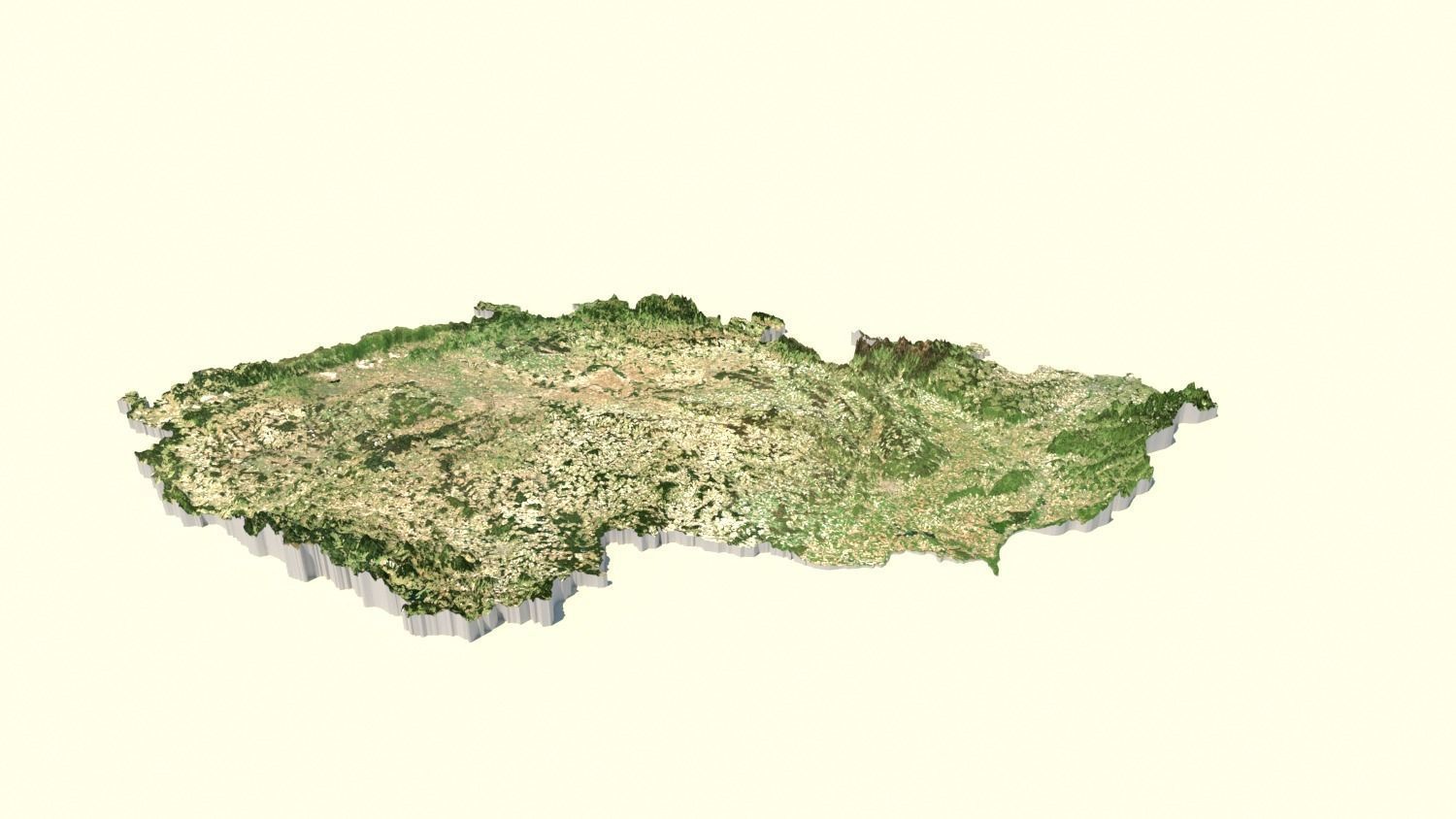 Czech Terrian Terrian Topography Digital Elevation SKP MAX 3D model ...