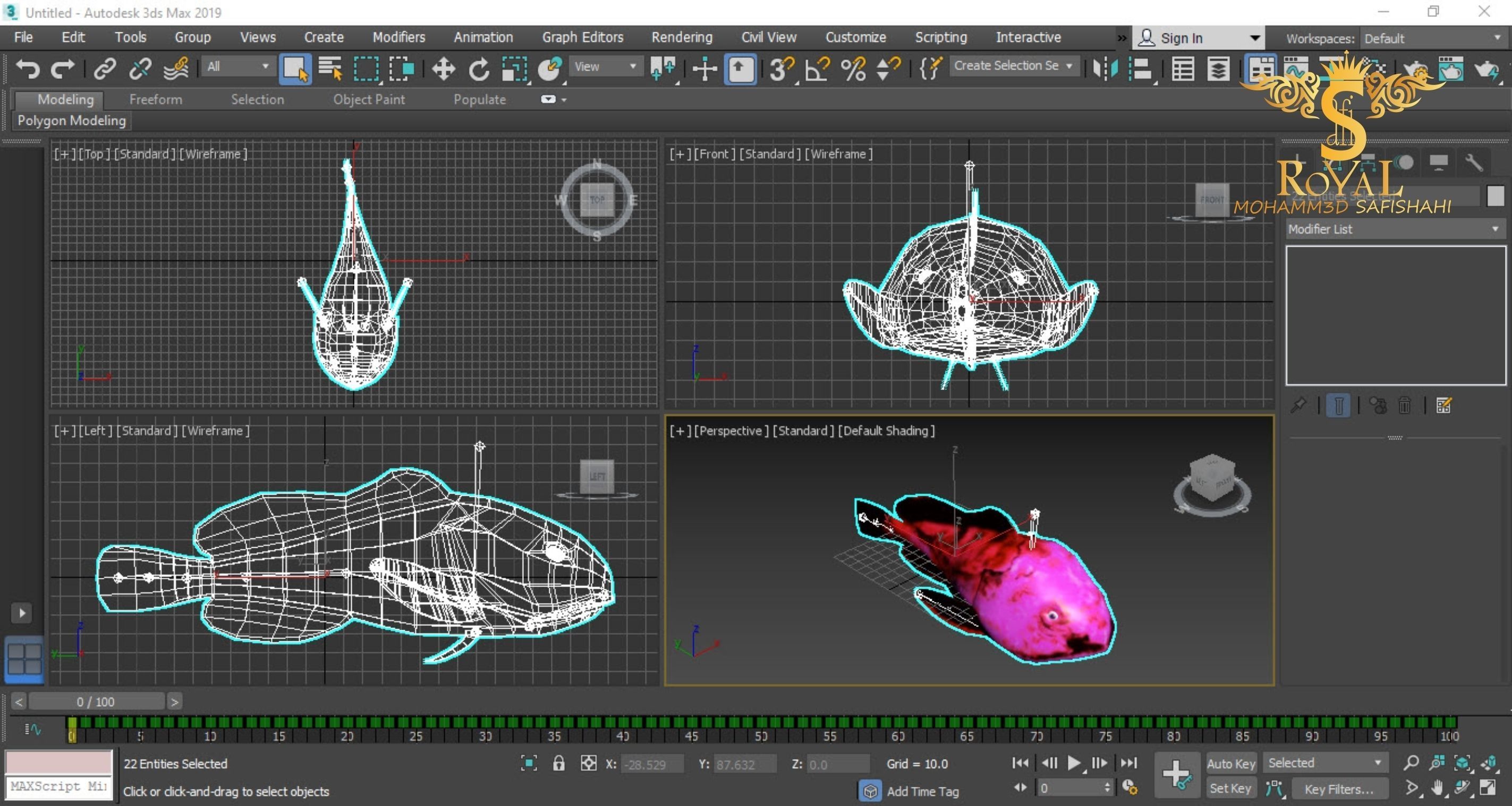 3D model Animated Blob Fish - Loop Animation with 1160 Frames VR / AR ...