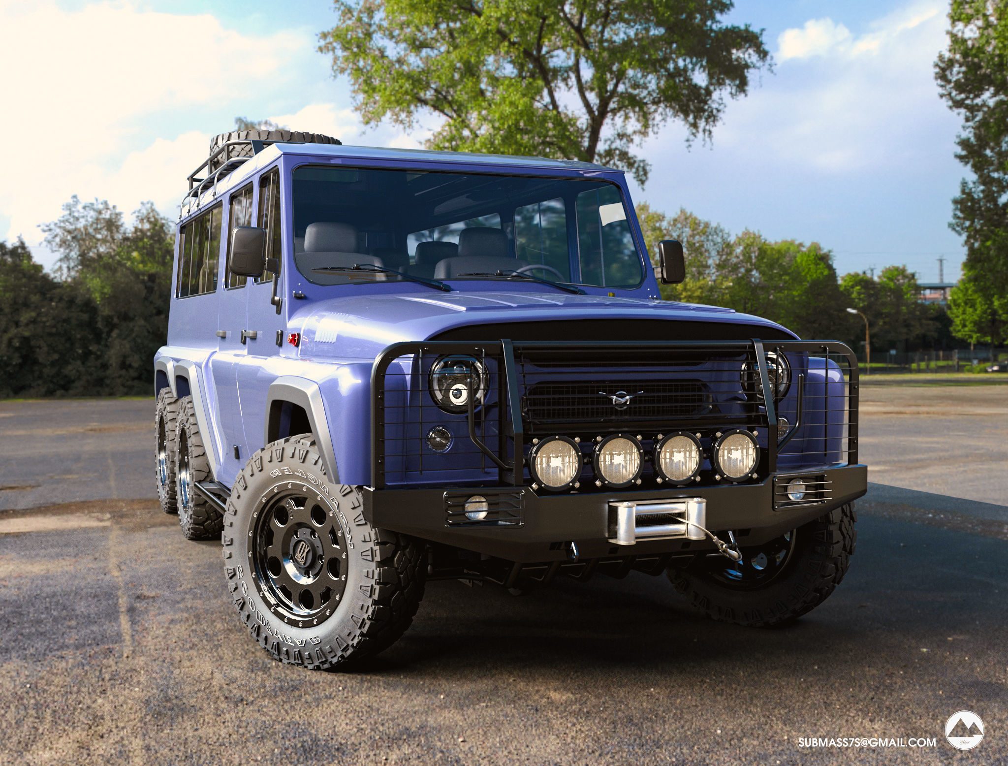 UAZ HUNTER 6x6 3D model | CGTrader