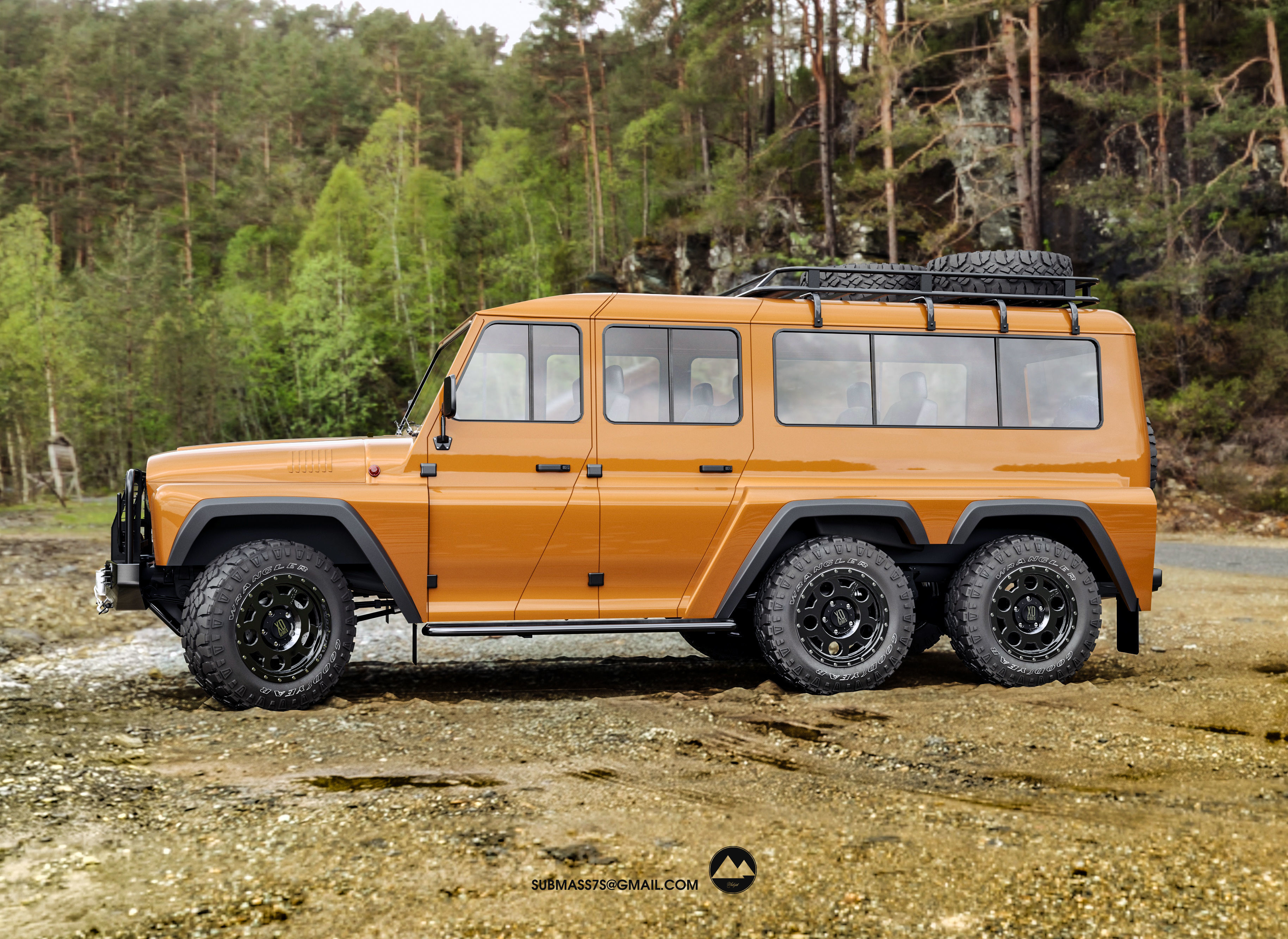 UAZ HUNTER 6x6 3D model | CGTrader