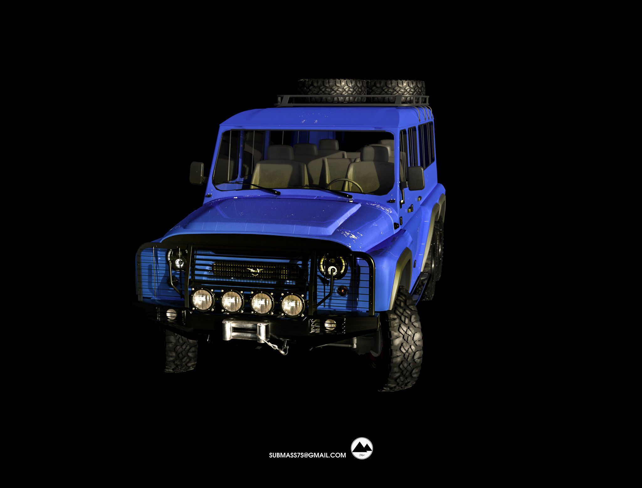 UAZ HUNTER 6x6 3D model | CGTrader