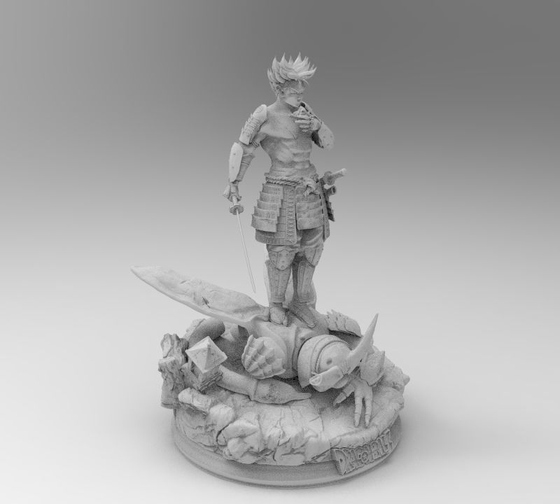 Trunks Samurai Dragon Ball 3D model 3D printable | CGTrader