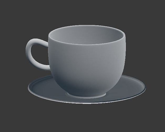 3d cup model coffee on saucer free 3D model | CGTrader