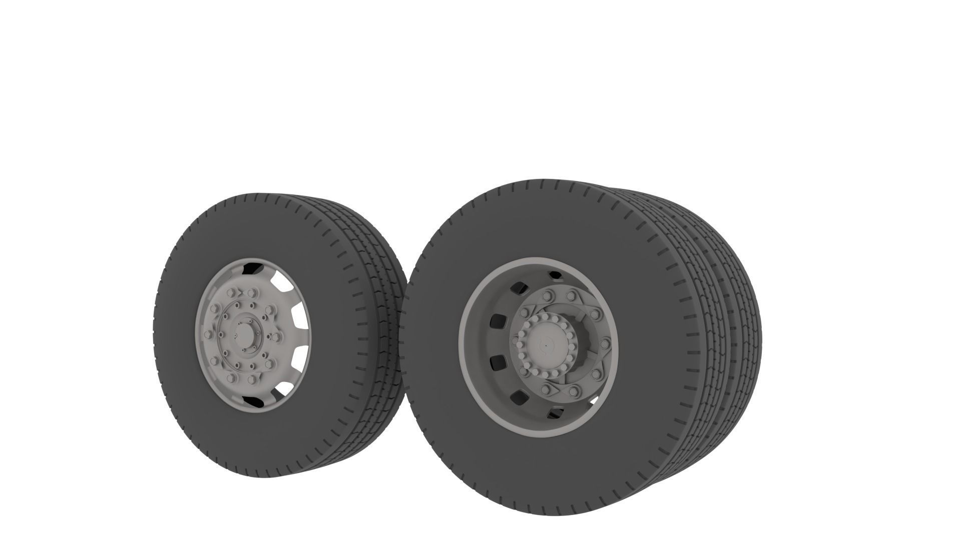 HGV wheels 3D model | CGTrader