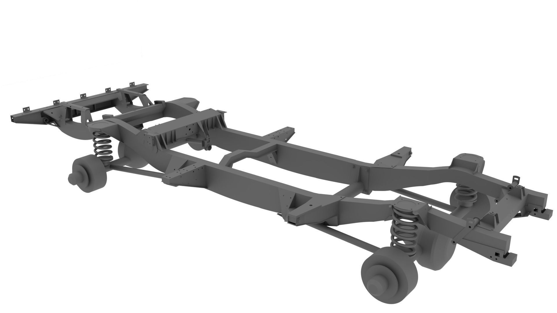 landrover chassis and suspension 3D model | CGTrader