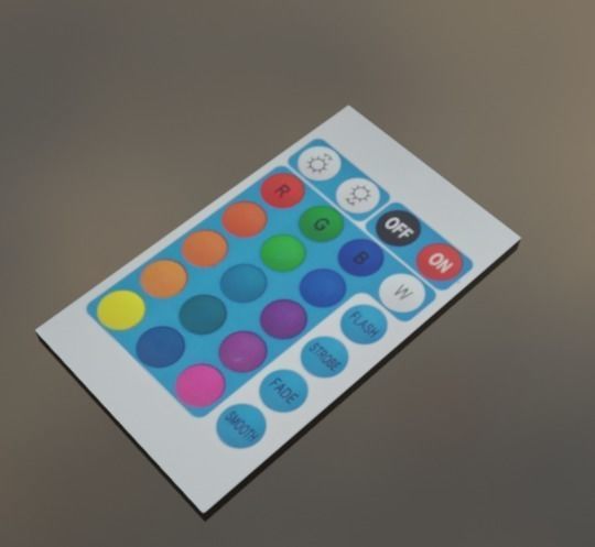 Led-Remote remote control buttons free 3D model | CGTrader