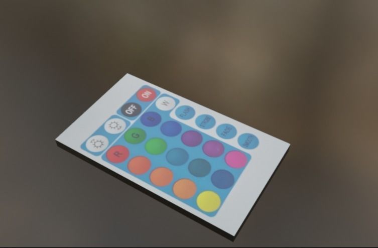 Led-Remote remote control buttons free 3D model | CGTrader