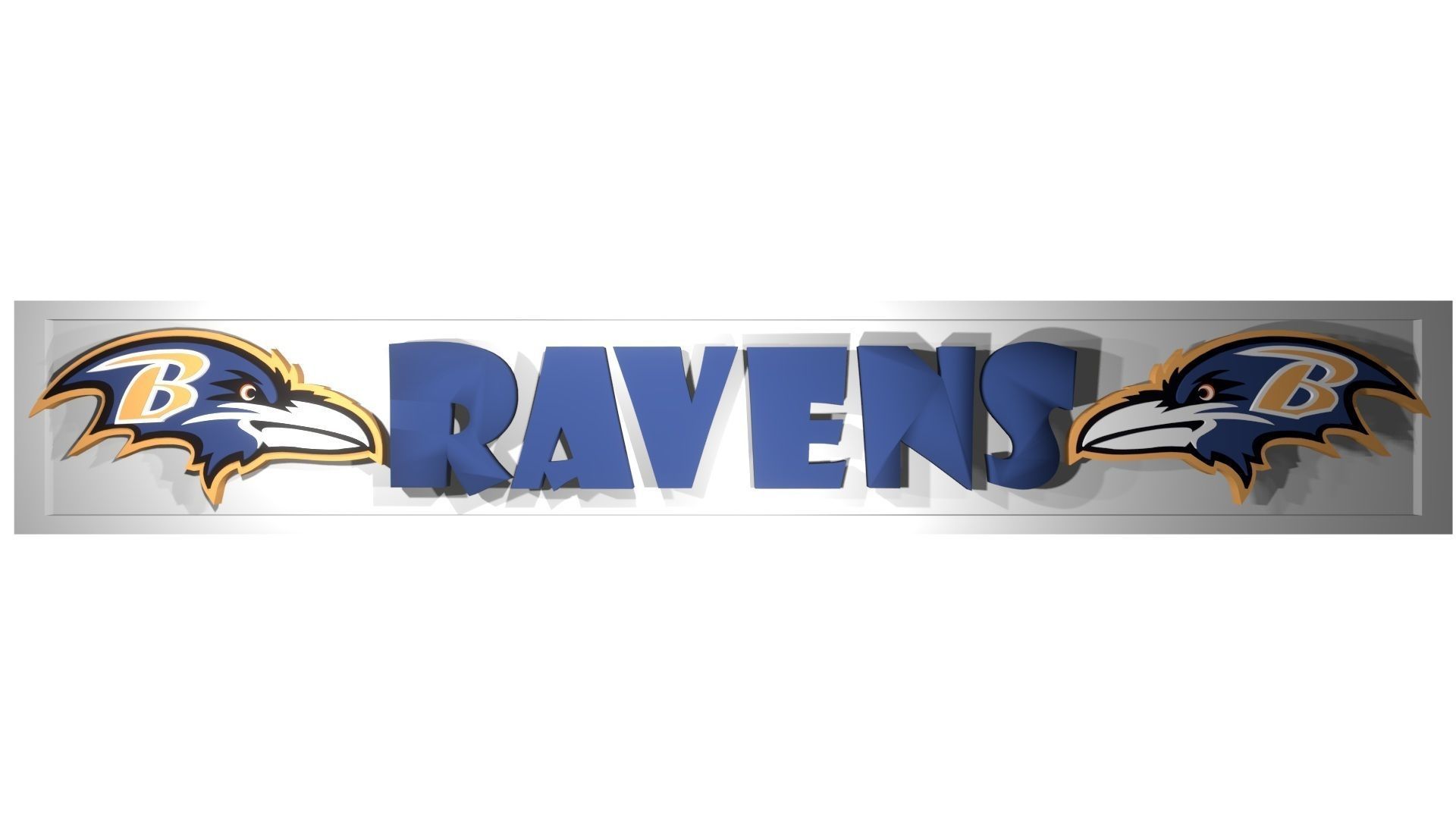 Ravens baltimore wall decal 3D model | CGTrader