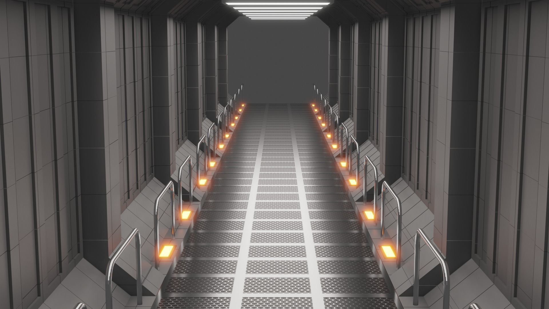 3D Sci fi Hallway free 3D model | CGTrader