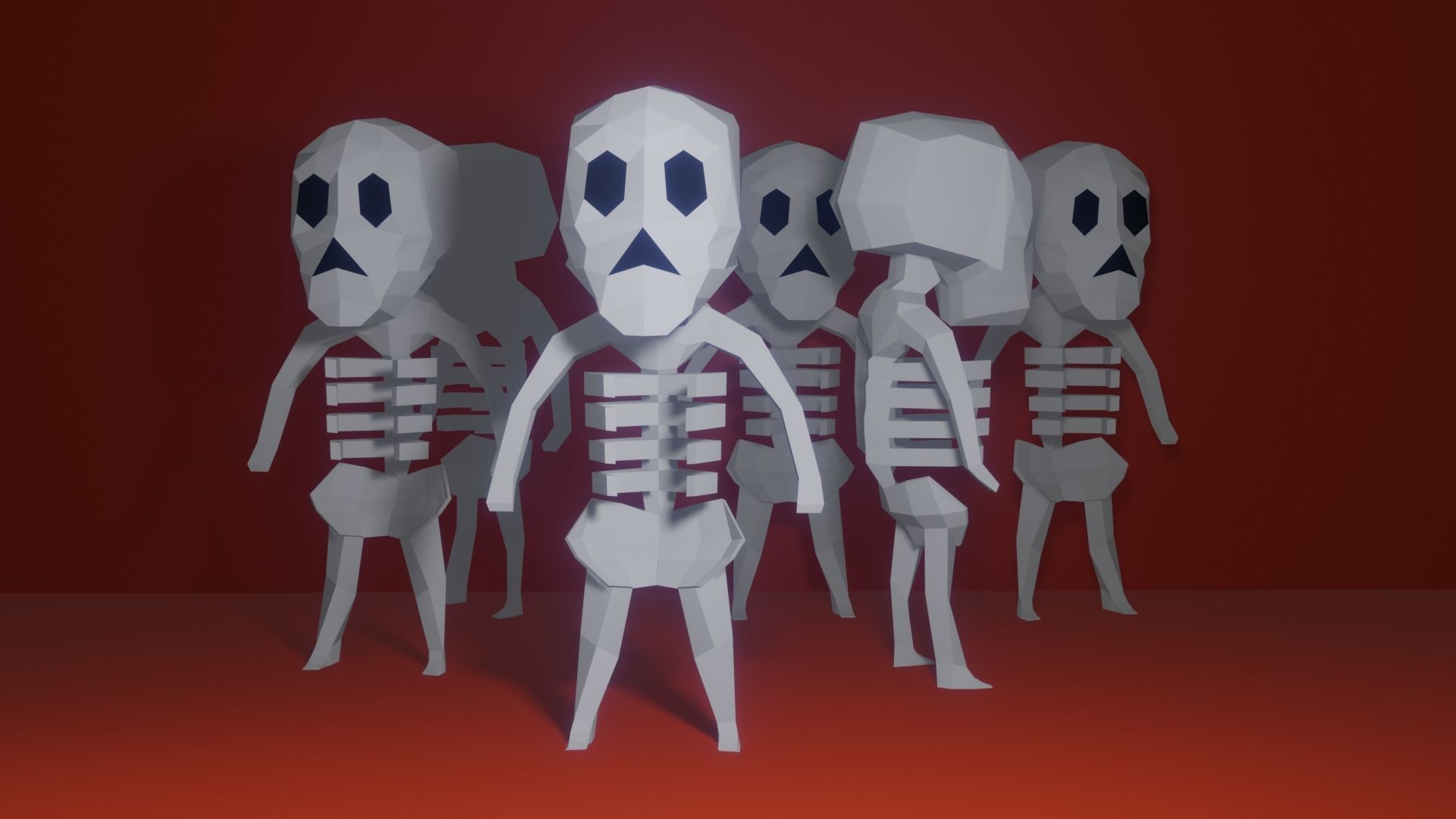Low Poly Skeleton Man Character free VR / AR / low-poly 3D model | CGTrader
