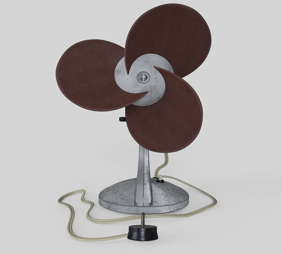Vintage cooling fan 3D model | CGTrader