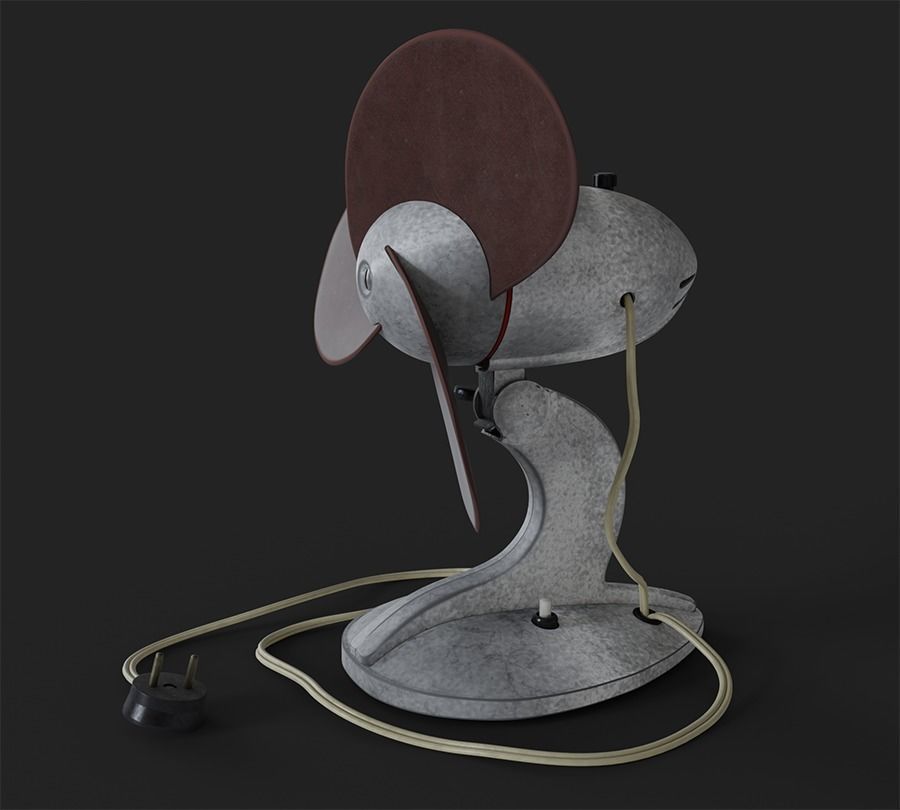 Vintage cooling fan 3D model | CGTrader