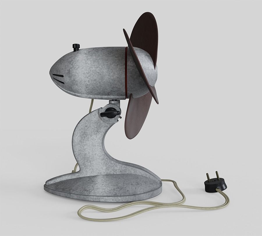 Vintage cooling fan 3D model | CGTrader
