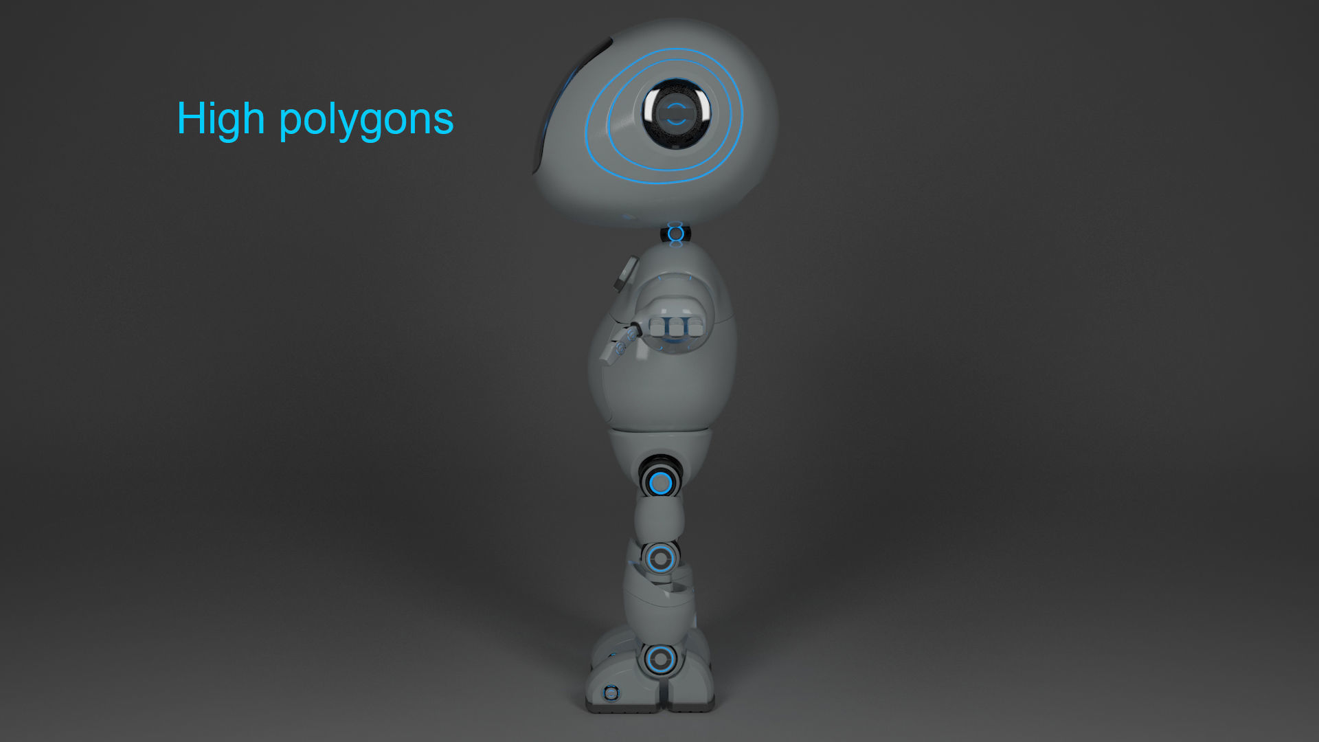 Cute Short Robot V1 3D model rigged | CGTrader