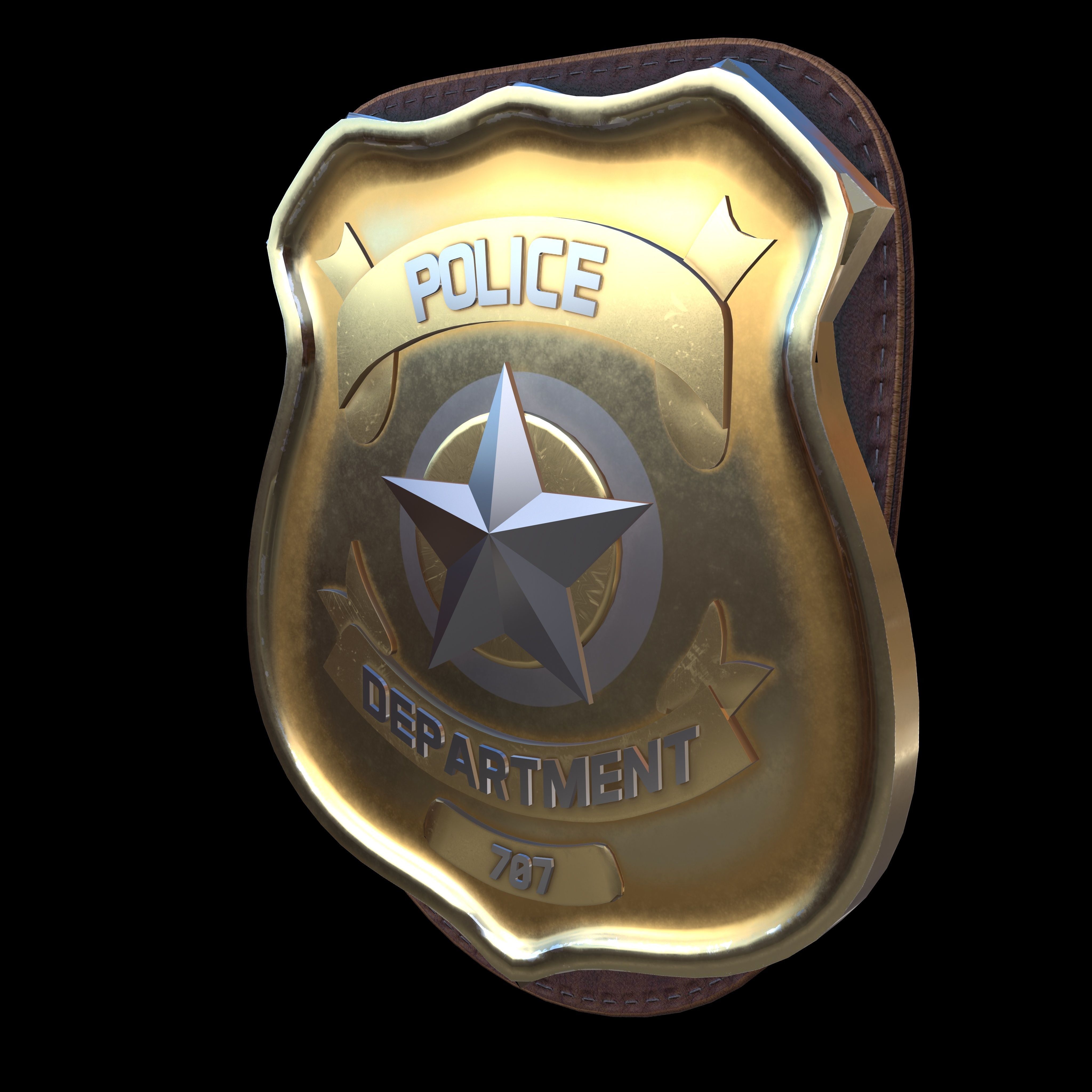3D model Police Badge Photorealistic PBR VR / AR / low-poly | CGTrader