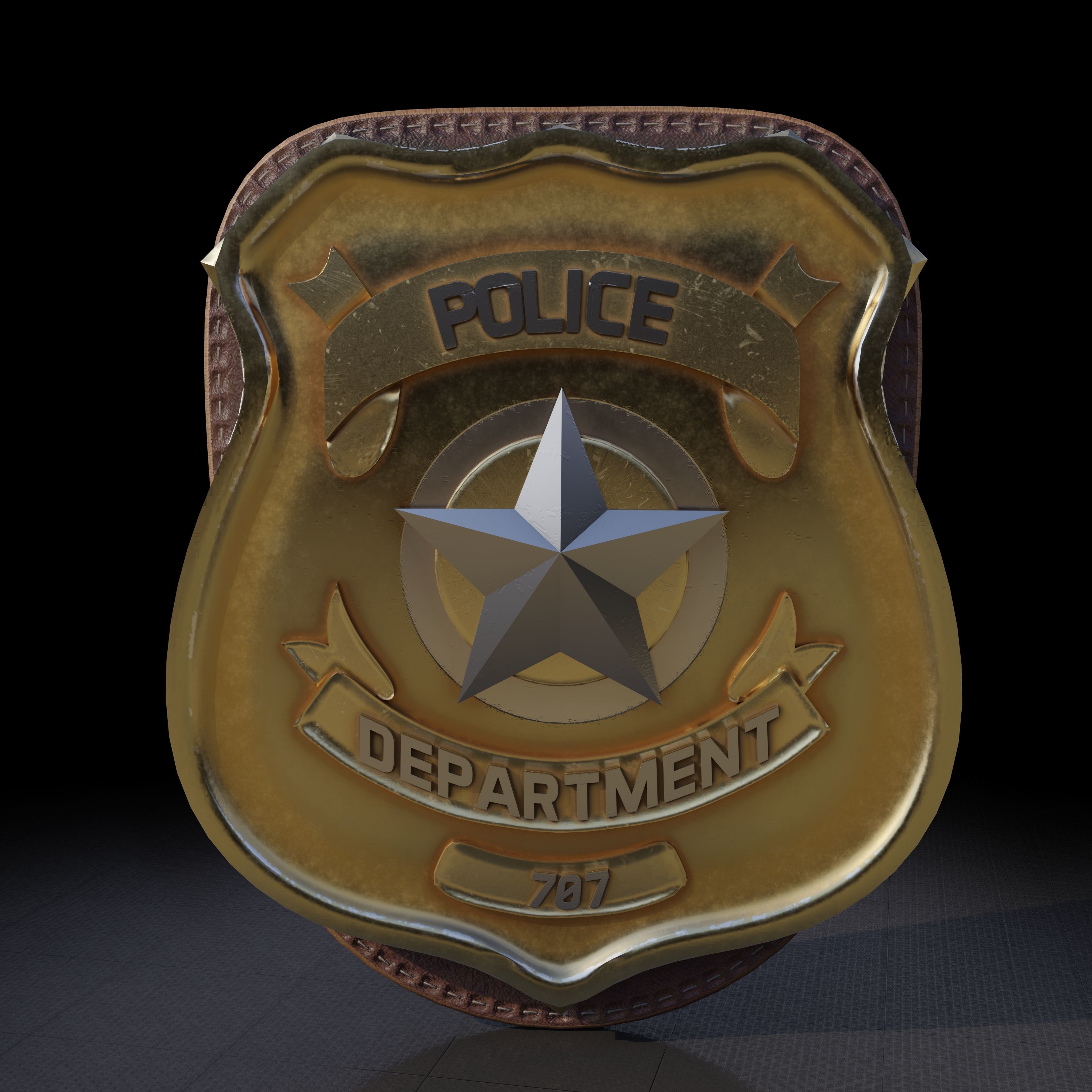 3D model Police Badge Photorealistic PBR VR / AR / low-poly | CGTrader
