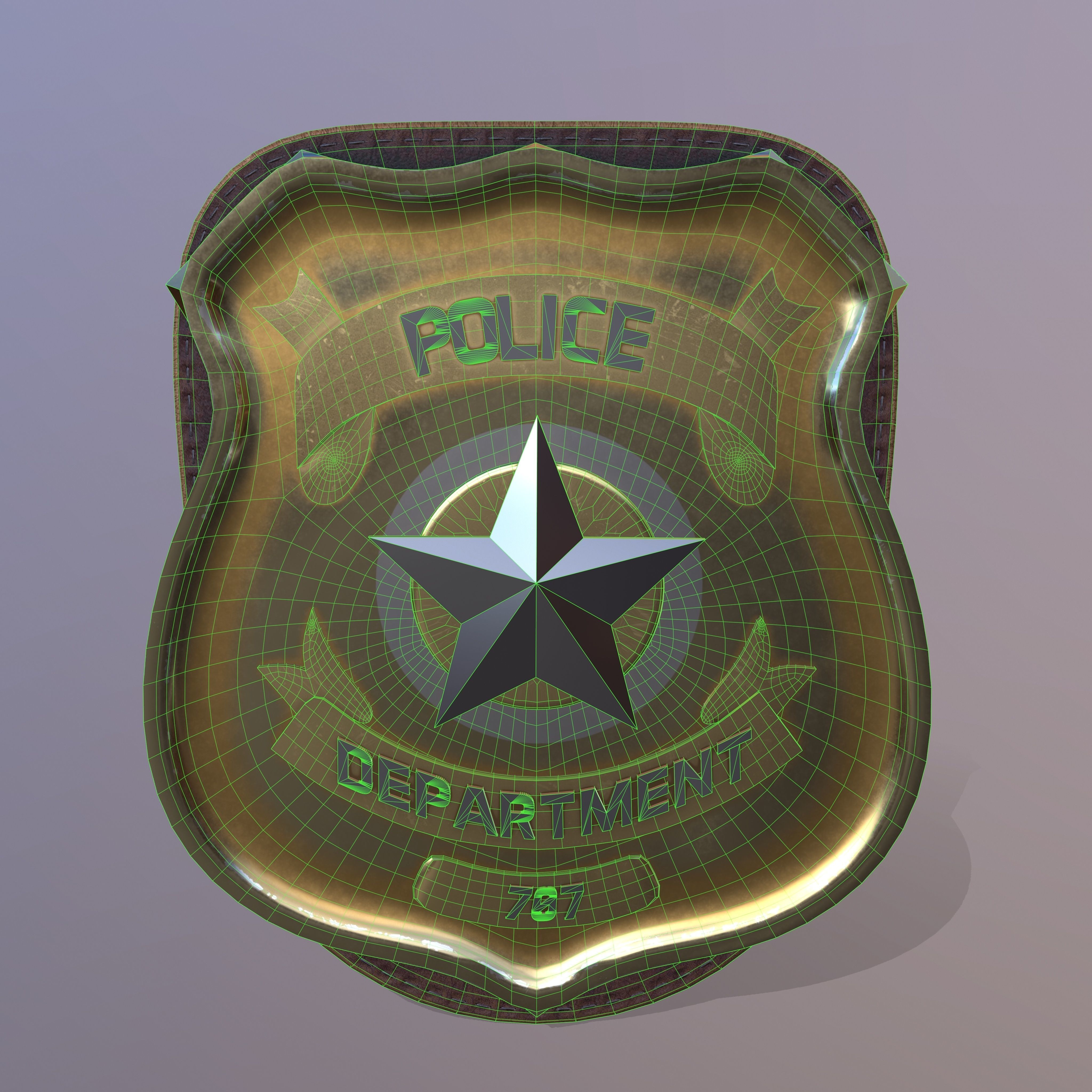 3D model Police Badge Photorealistic PBR VR / AR / low-poly | CGTrader