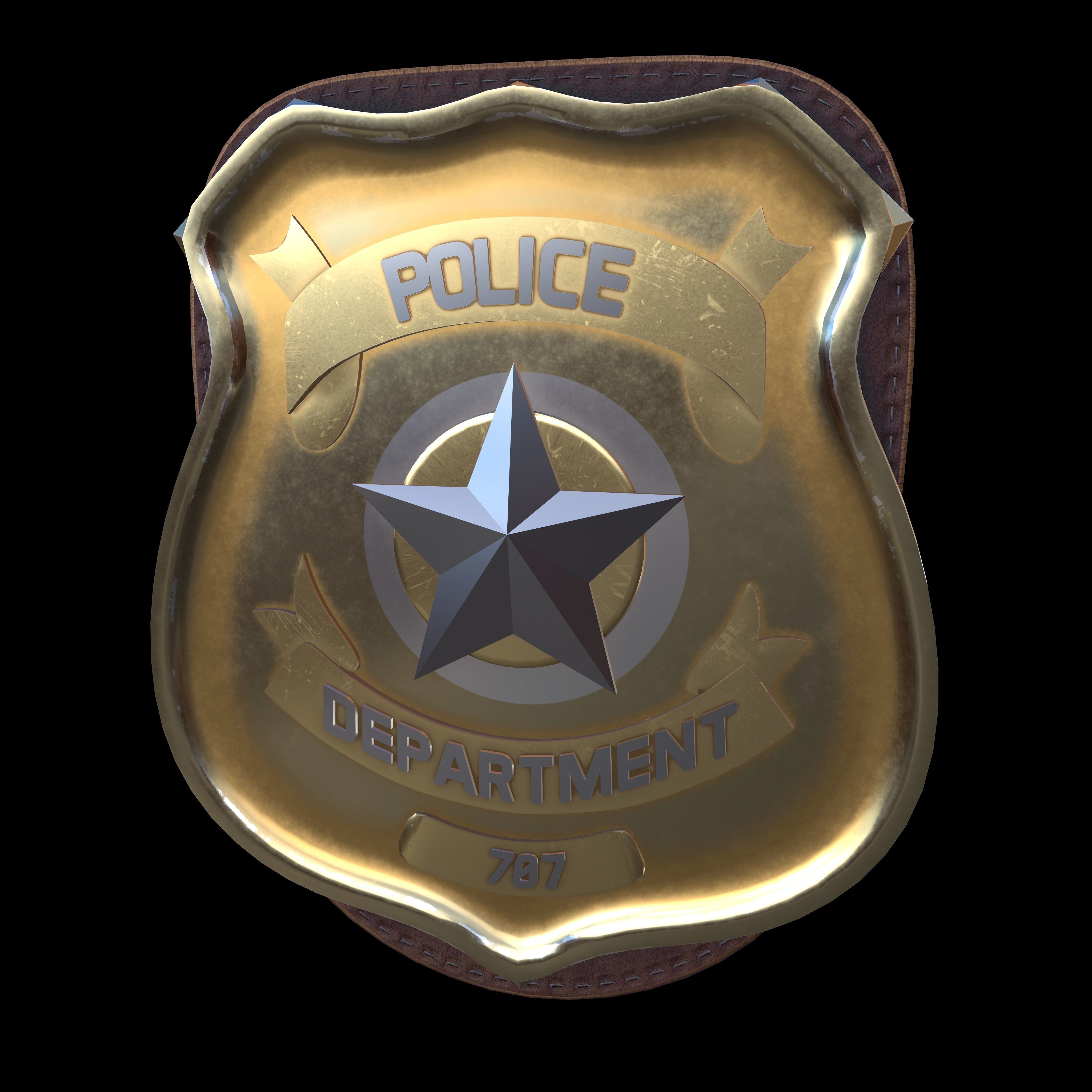 3D model Police Badge Photorealistic PBR VR / AR / low-poly | CGTrader