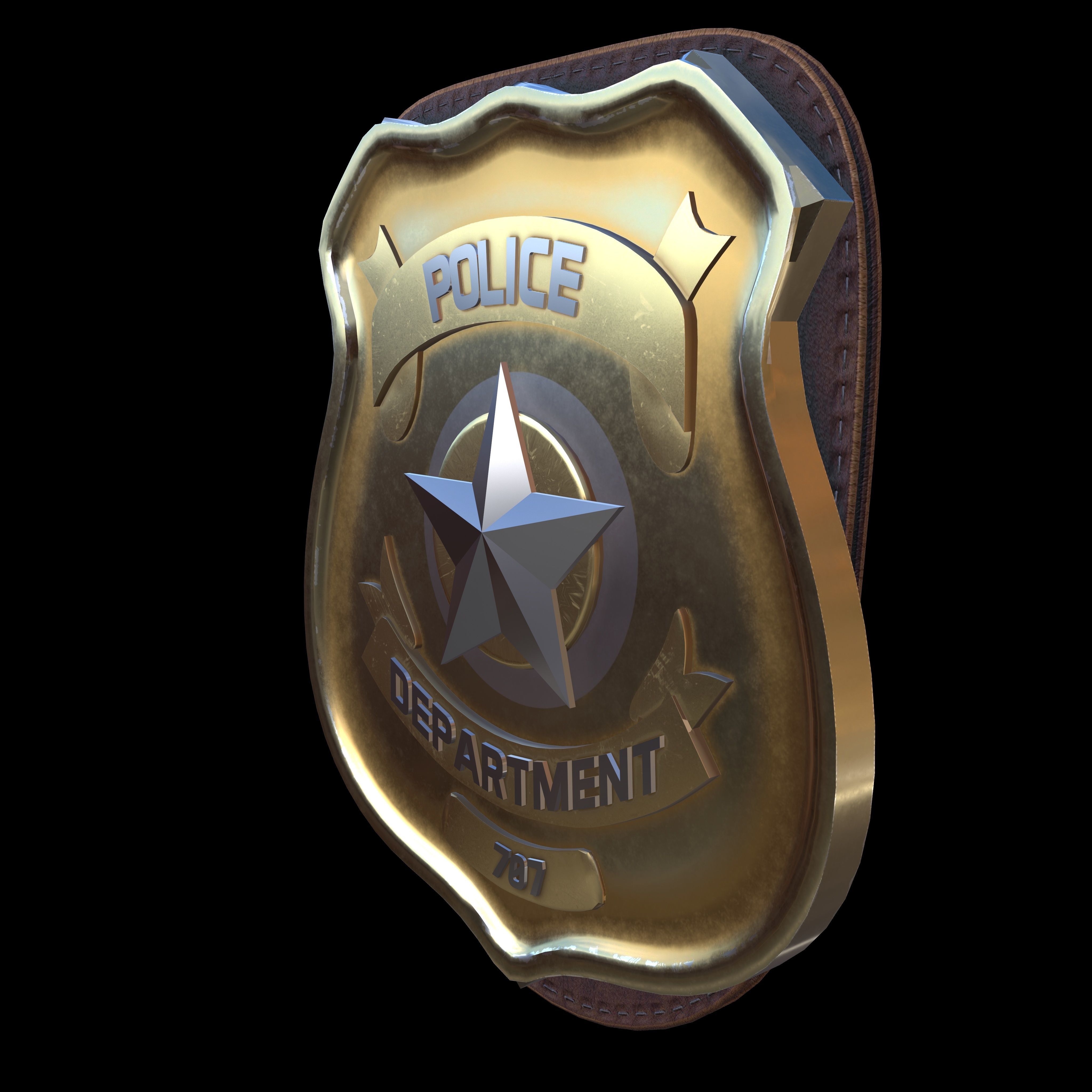 3D model Police Badge Photorealistic PBR VR / AR / low-poly | CGTrader